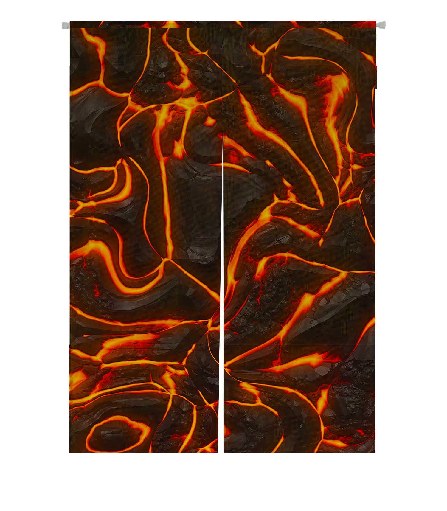 PKQWTM Lava Fire Door Curtain Window Cover Home Decor Hanging Curtain ...