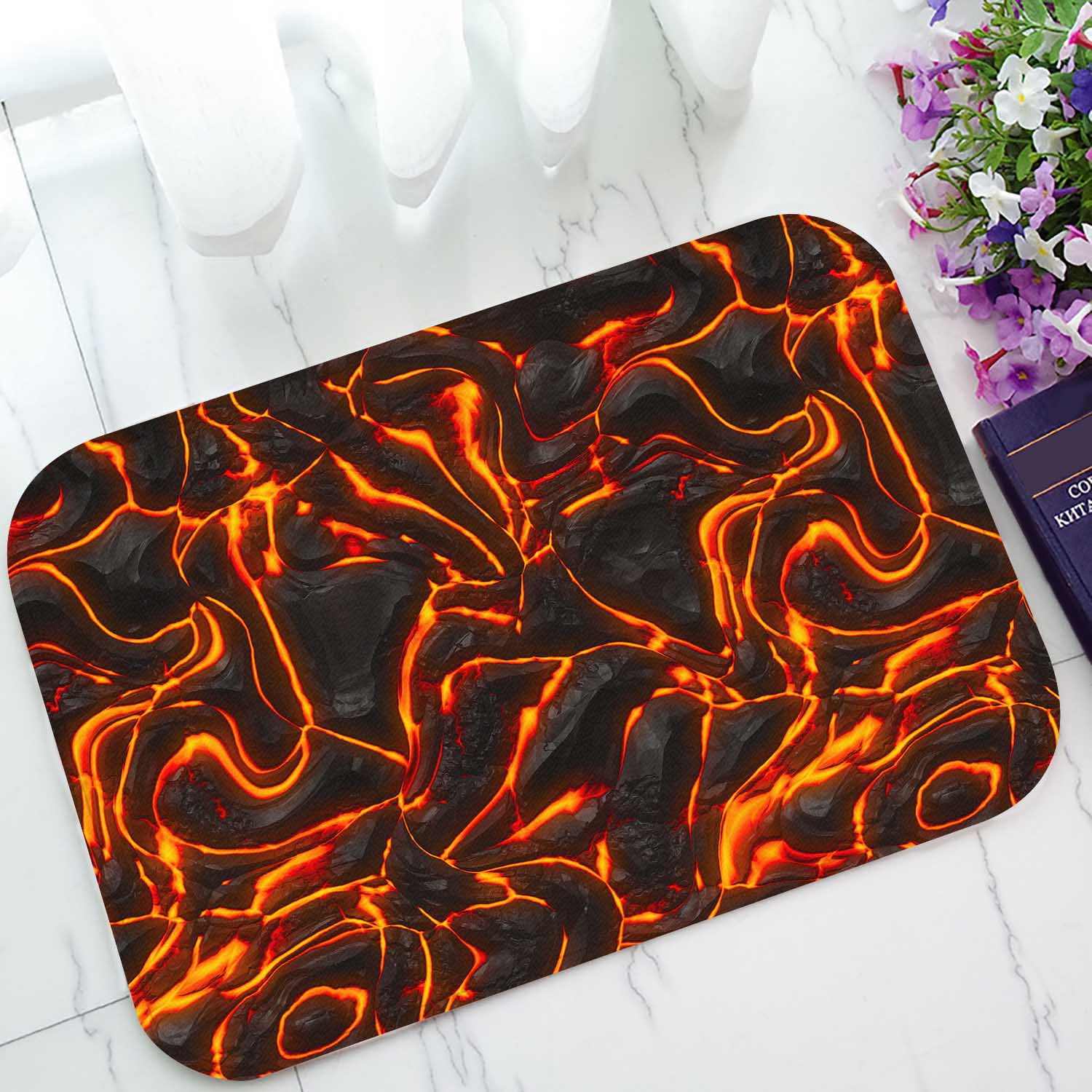 PKQWTM Lava Fire Home Decor Floor Mat Area Rug Doormat Size 15.7x23.6 ...