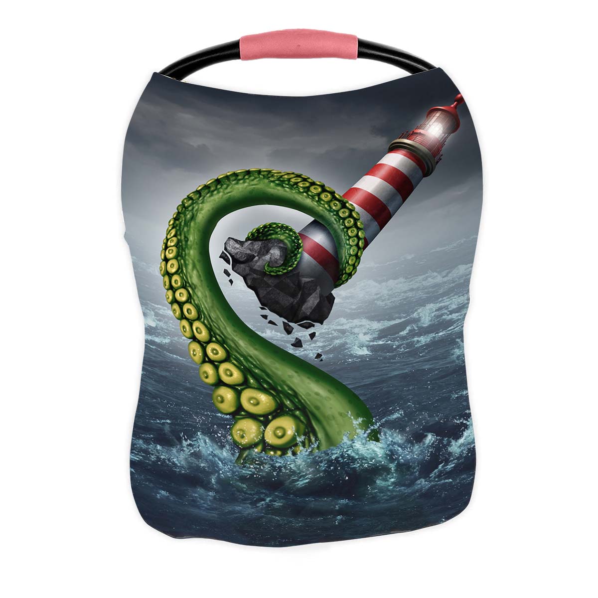 PKQWTM Light House Beacon Ocean Dangerous Sea Monster Nursing Cover ...