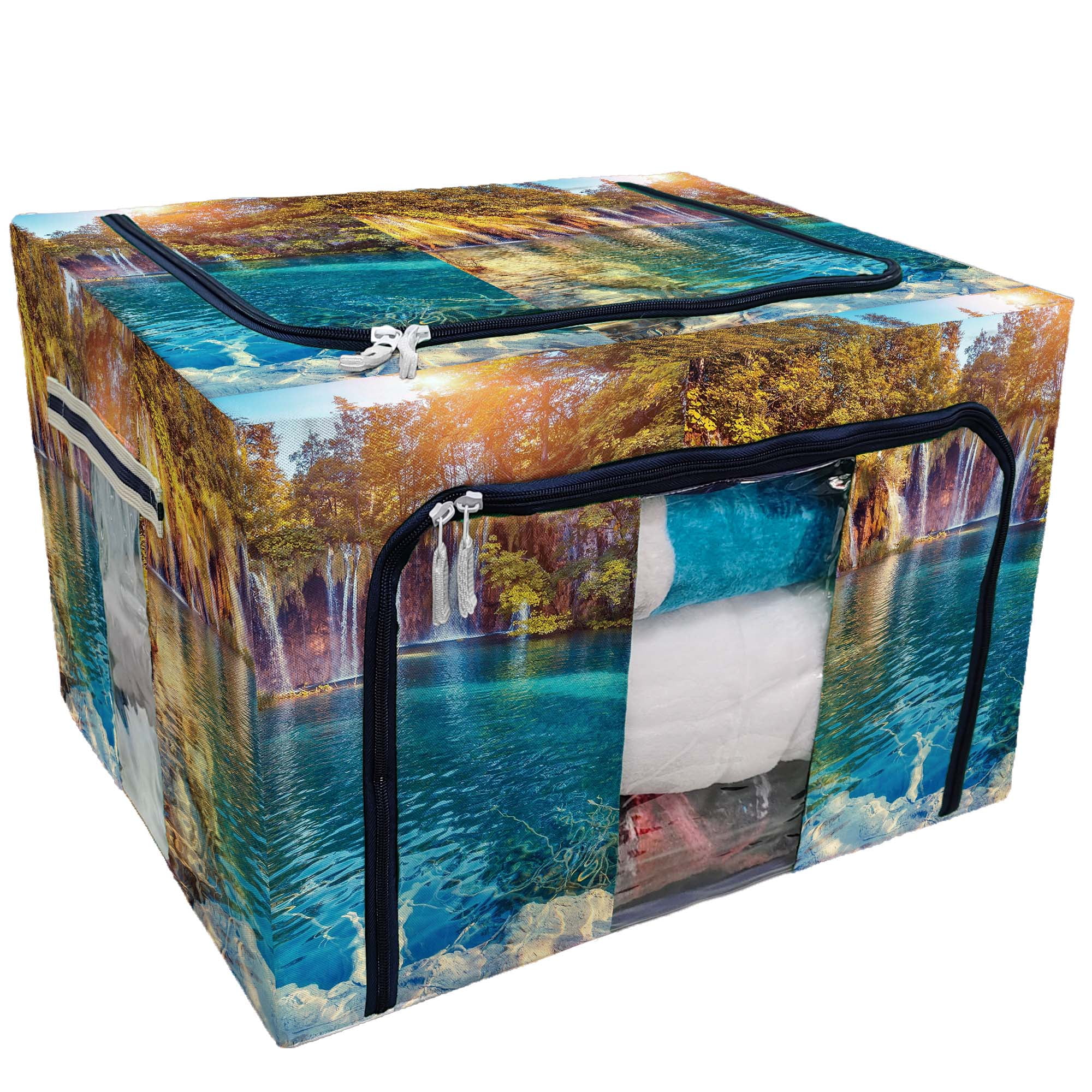 PKQWTM Nature Scenery Majestic View Turquoise Water Sunny Beams Storage ...