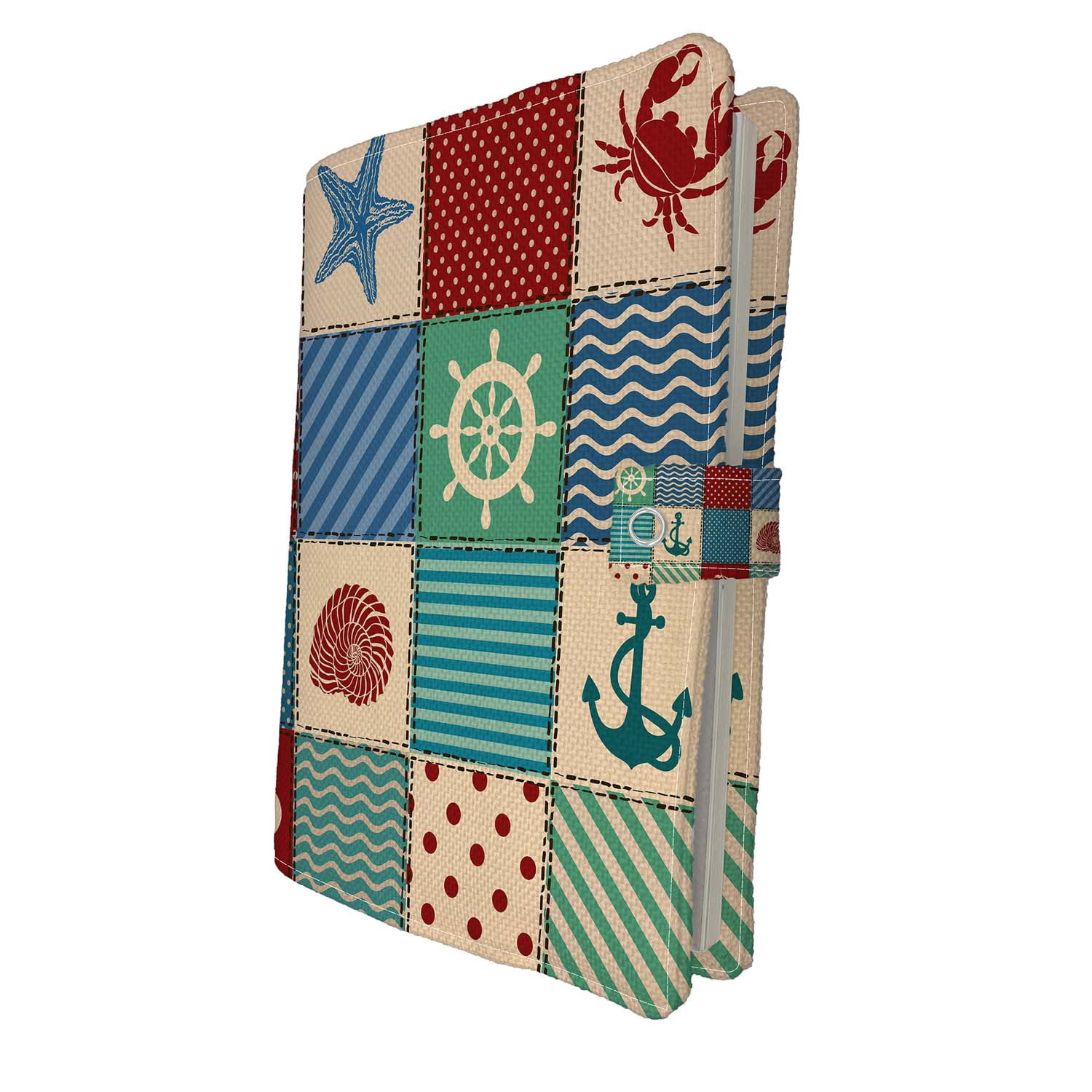 PKQWTM Nautical patchwork seashell starfish anchor wheel sailboat crab ...