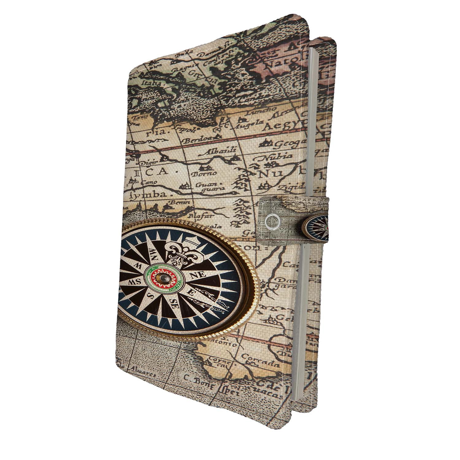 PKQWTM Old Compass On Vintage Retro Map Book Cover Book Protector Book ...