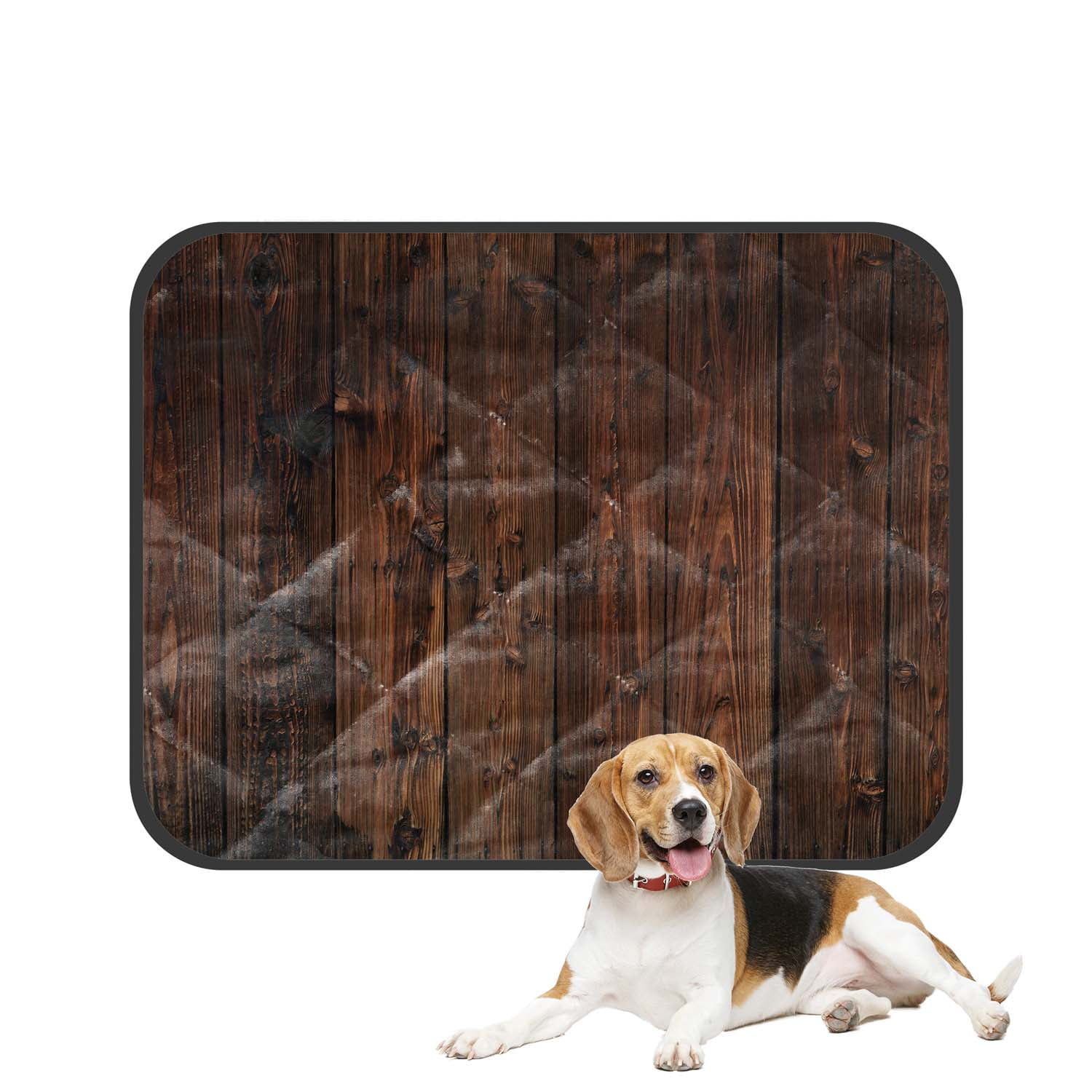 PKQWTM Old Dark Wood Wooden Wall Texture Pet Dog Cat Bed Pee Pads Mat ...