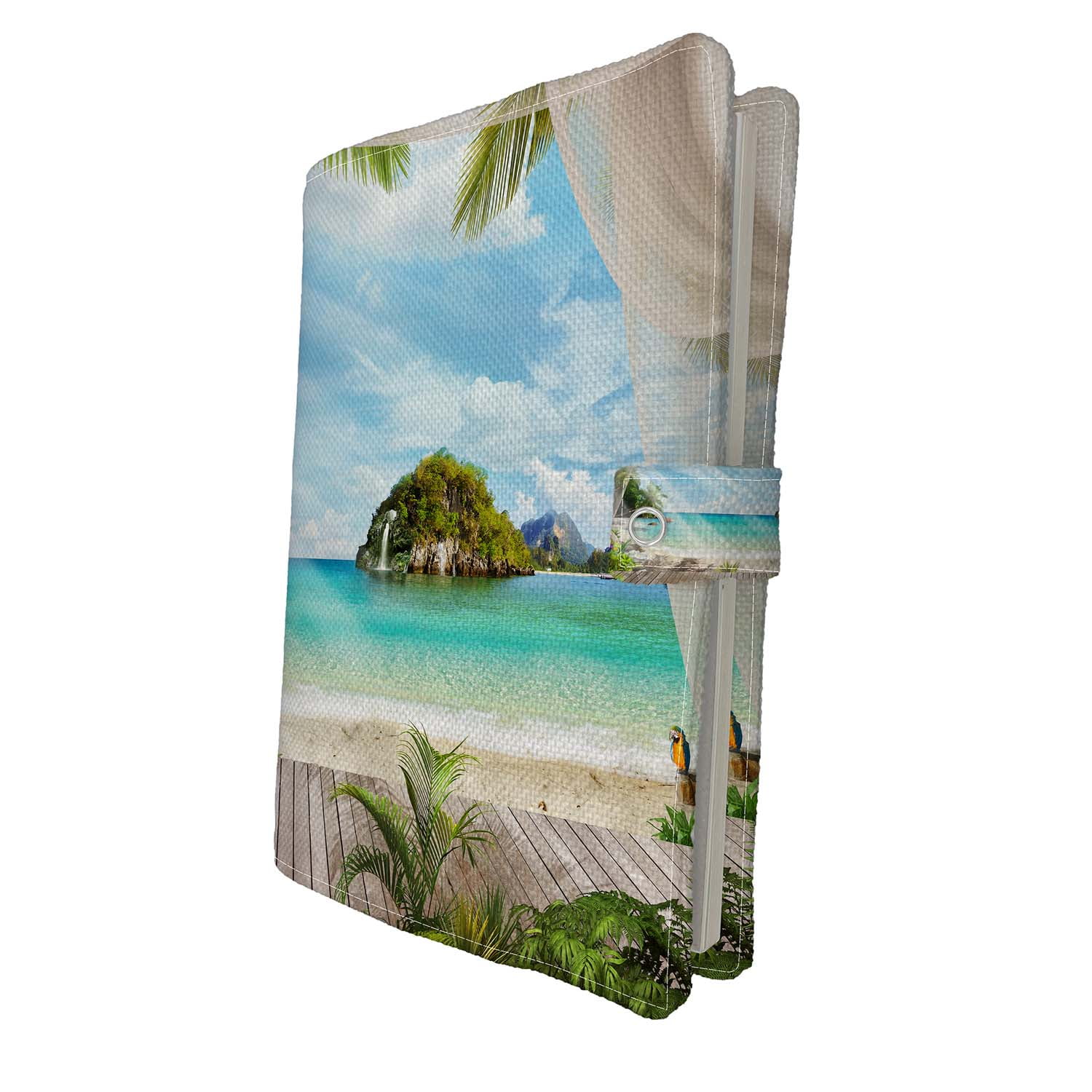 PKQWTM Paradise under the palms Book Cover Book Protector Book Sleeve ...