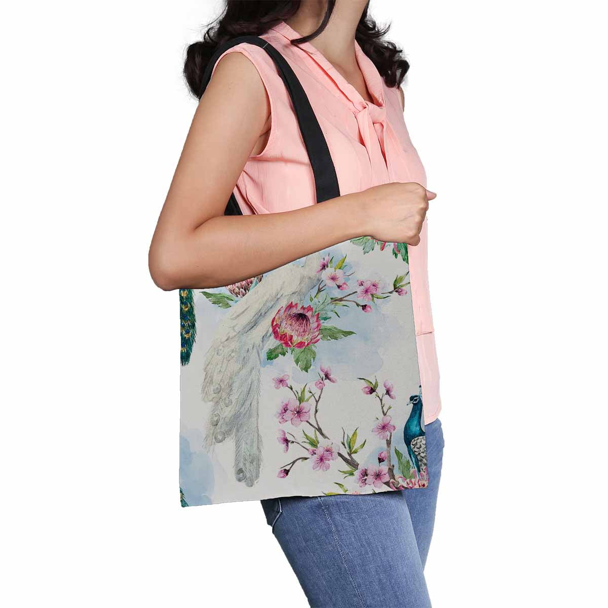 PKQWTM Peacock Tree Cherry Flowering Trees Protea Flower Canvas ...