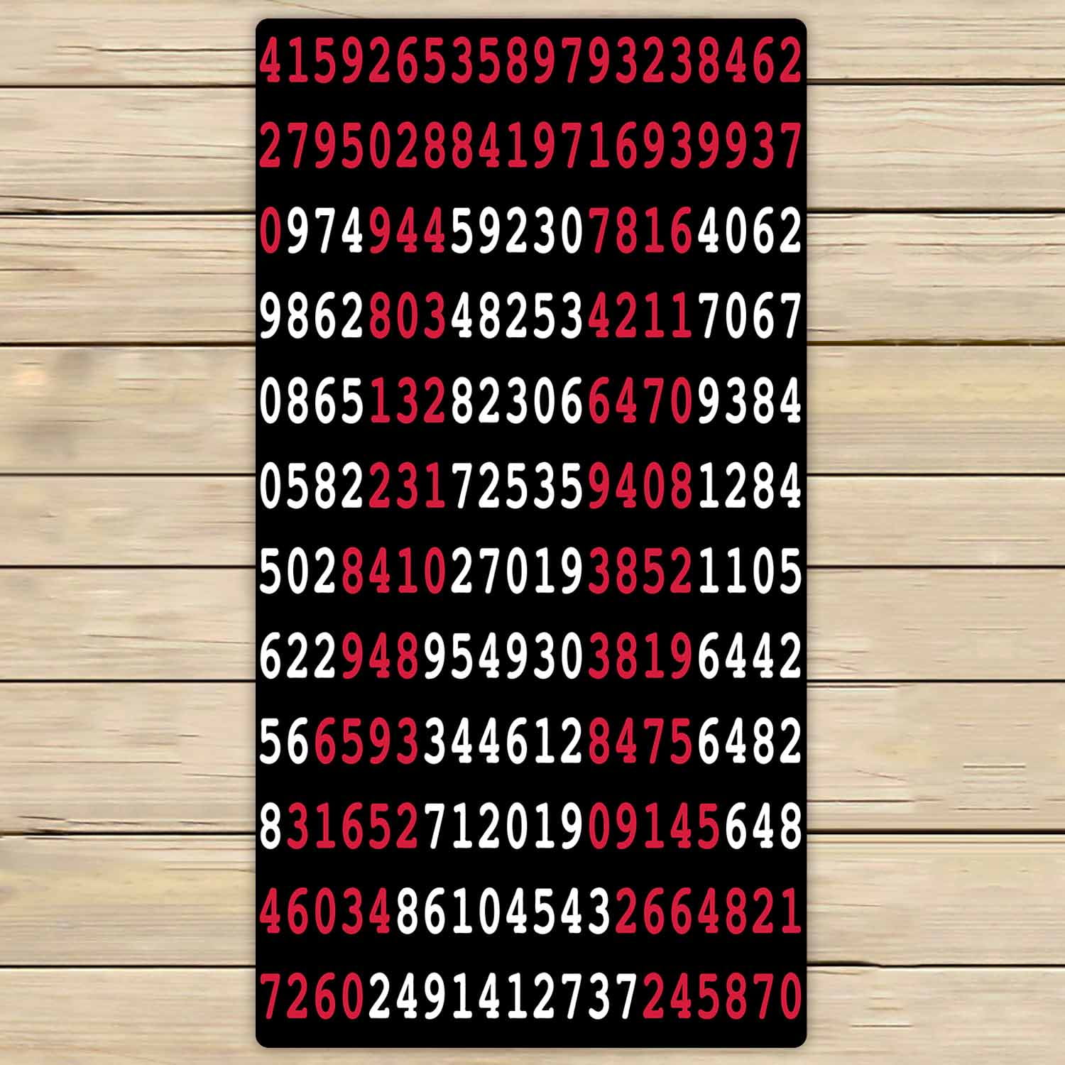 PKQWTM Pi Sign And Pi Numbers On Black Background Microfiber Bath ...