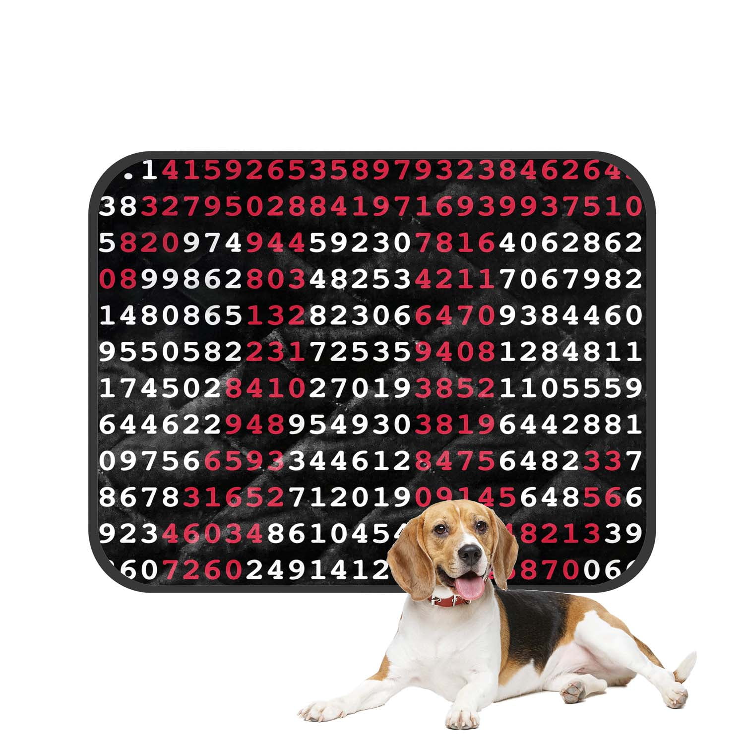PKQWTM Pi Sign And Pi Numbers On Black Background Pet Dog Cat Bed Pee ...