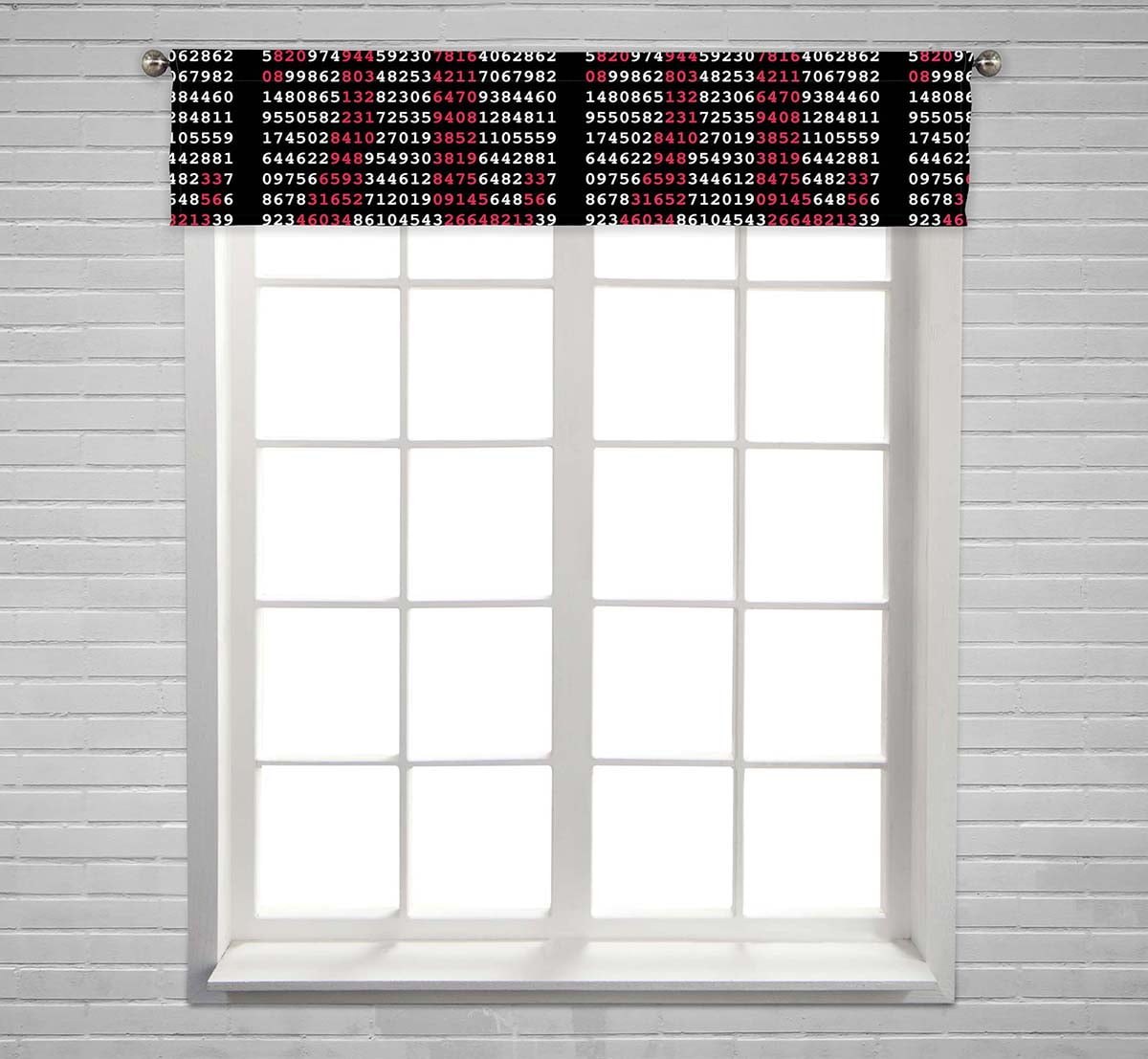 PKQWTM Pi Sign And Pi Numbers On Black Background Window Curtain ...