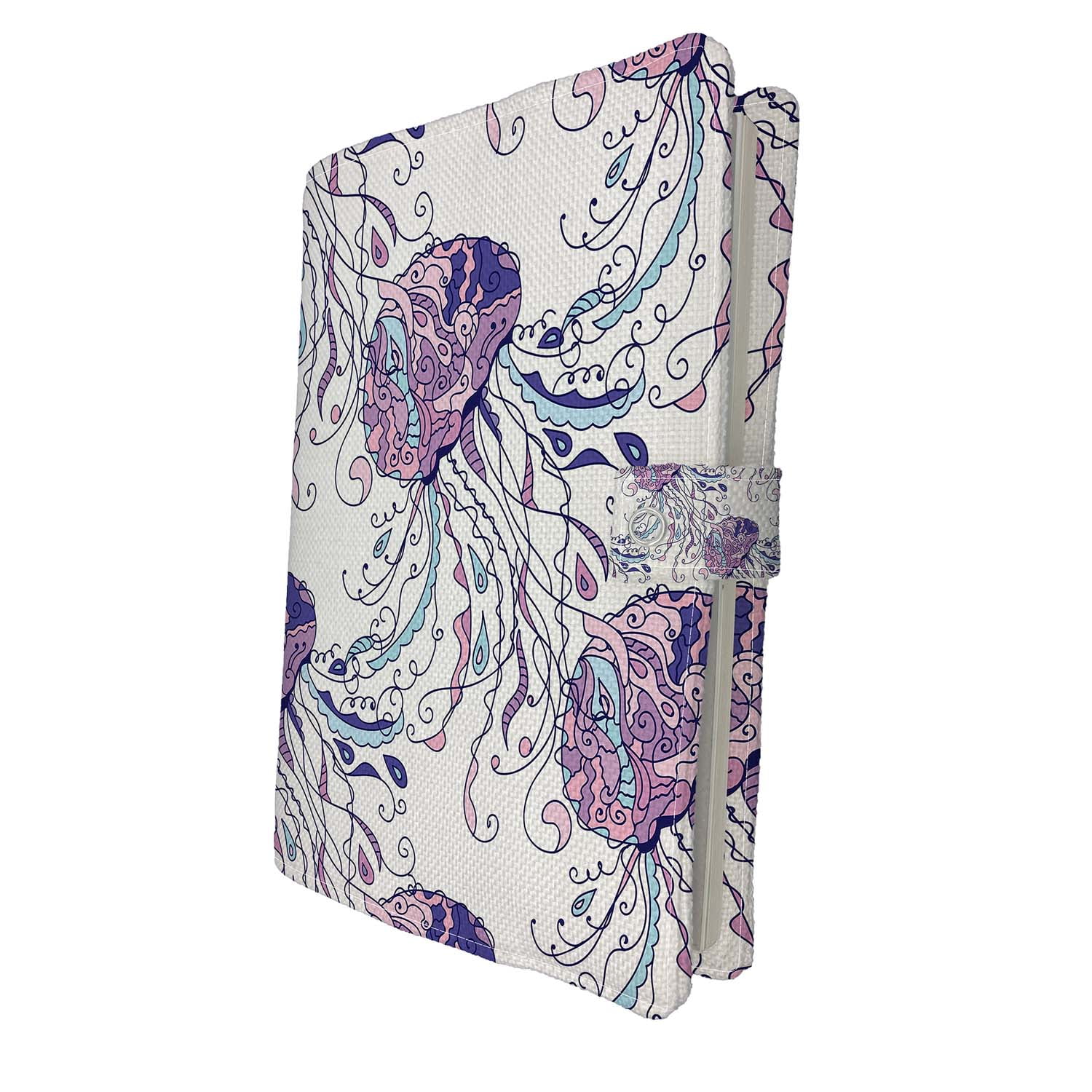 PKQWTM Purple Jellyfish Sea Creatures Book Cover Book Protector Book ...