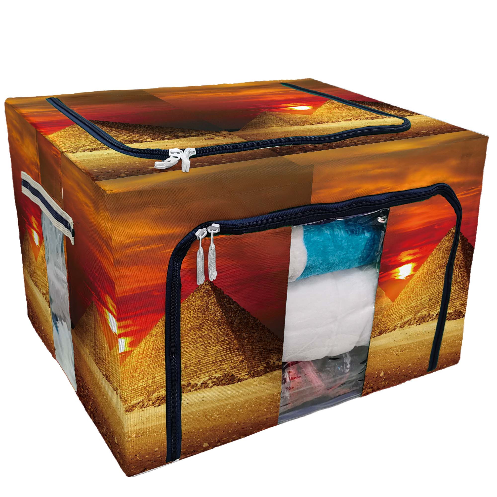 PKQWTM Pyramids in Giza Valley under Sunset Light Egypt City Landmark ...