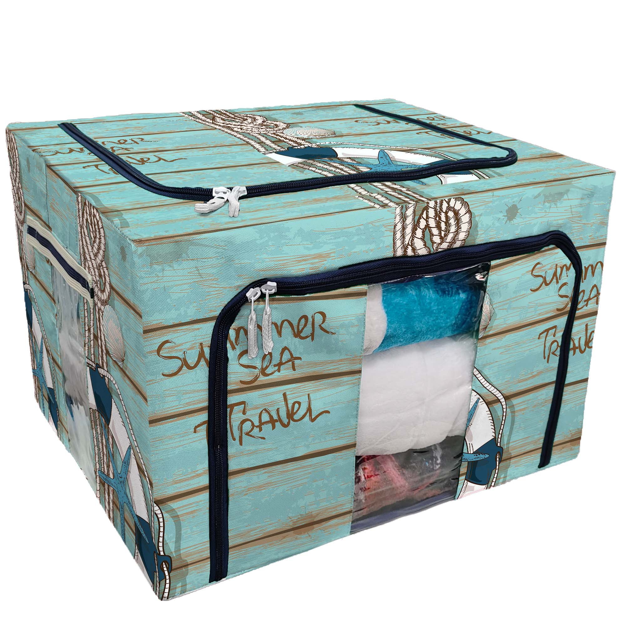 PKQWTM Retro Boards Ship Deck Lifebuoy Rope Starfish Seashell Storage ...