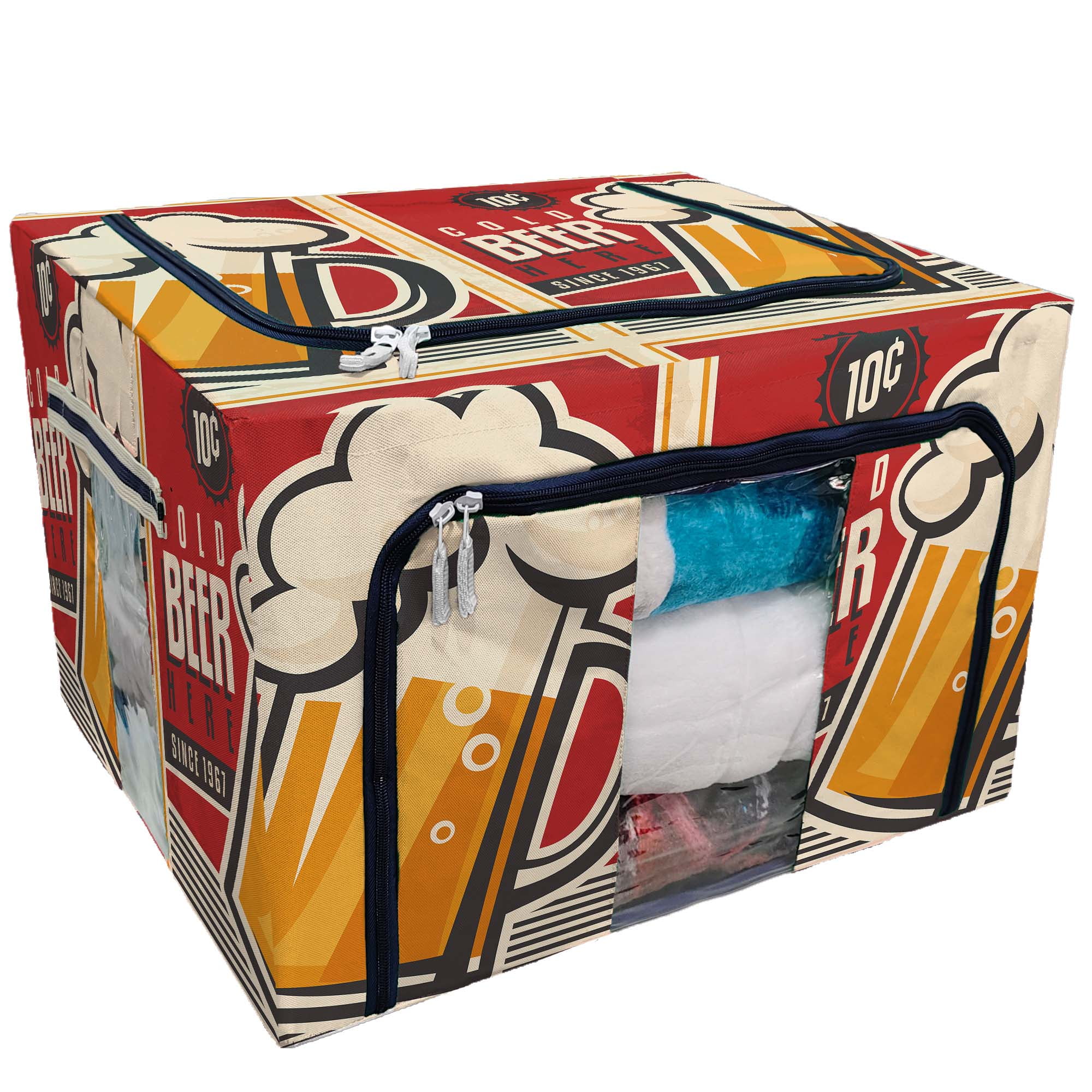 PKQWTM Retro Poster Vintage Ad Food And Drink Storage Bag Clear Window ...