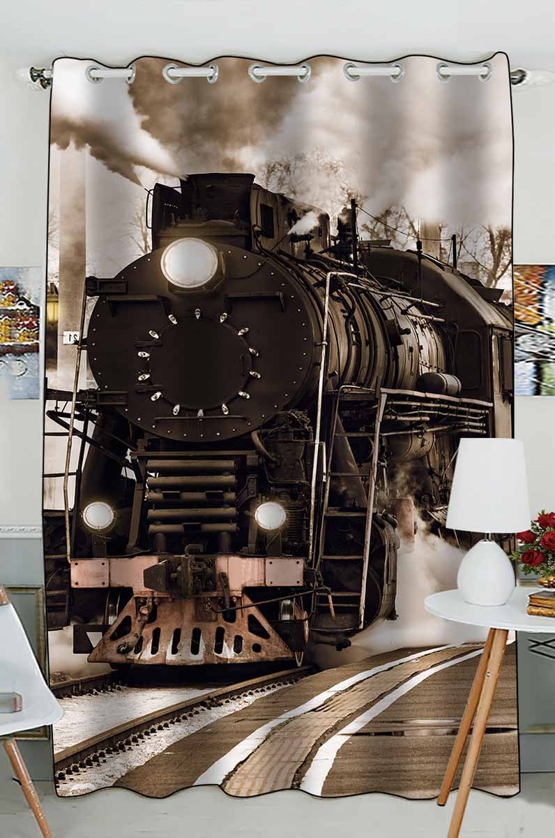 PKQWTM Retro steam train departs from station Practical heat insulation ...