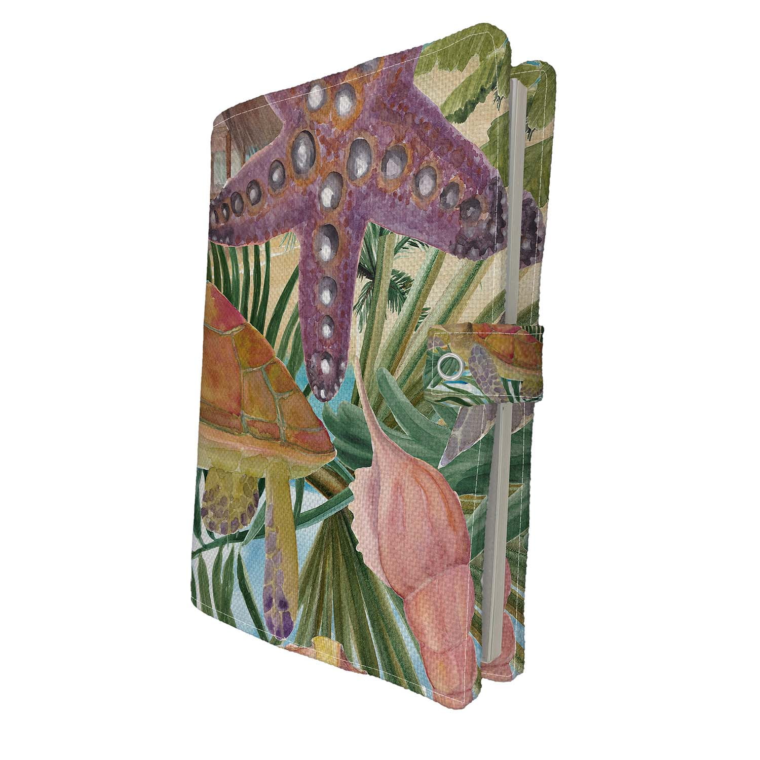 PKQWTM Sea Turtle Seashell Starfish Tropical Palm Tree Leaves Book ...