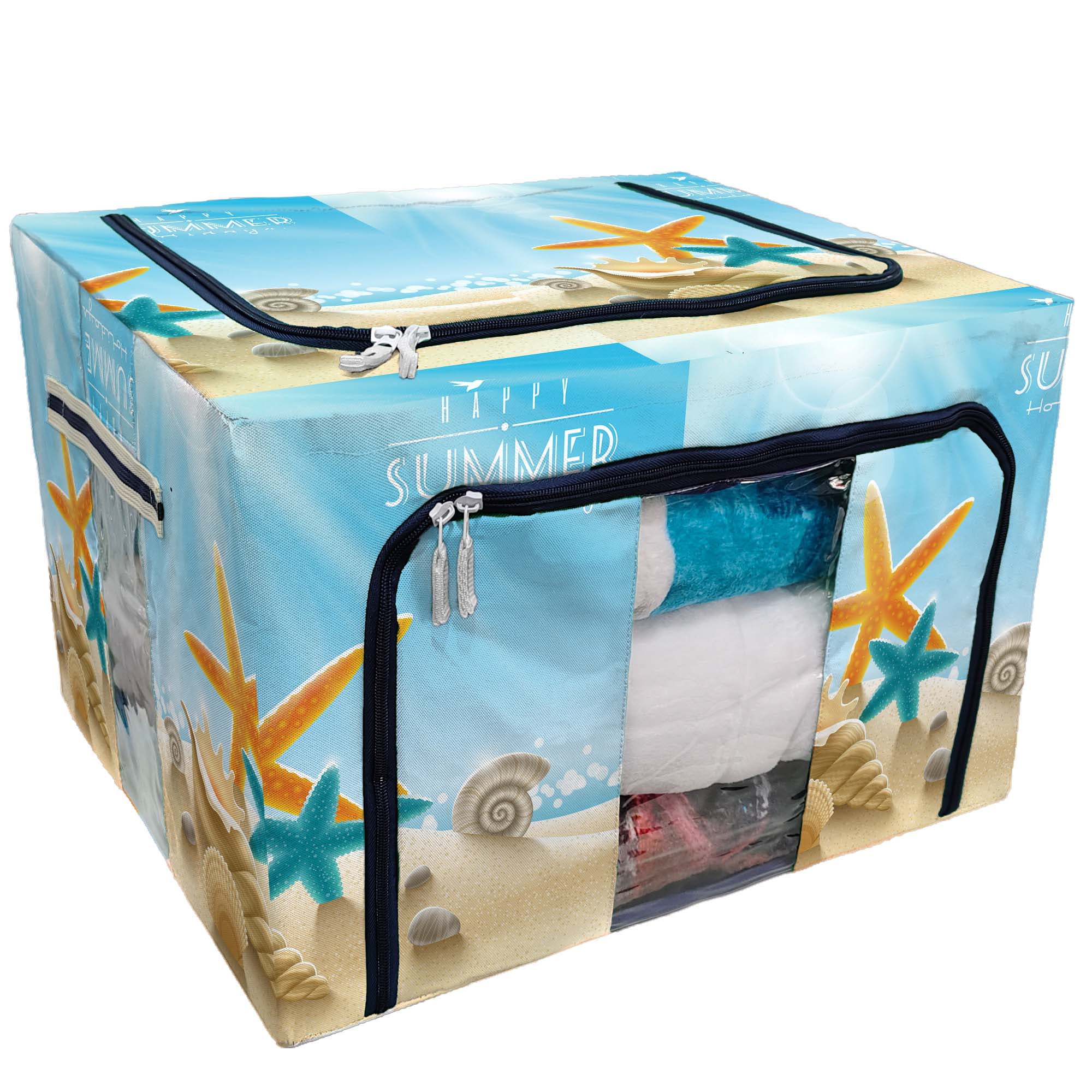 PKQWTM Seashell Starfish Sand Tropical Summer Island Beach Storage Bag ...