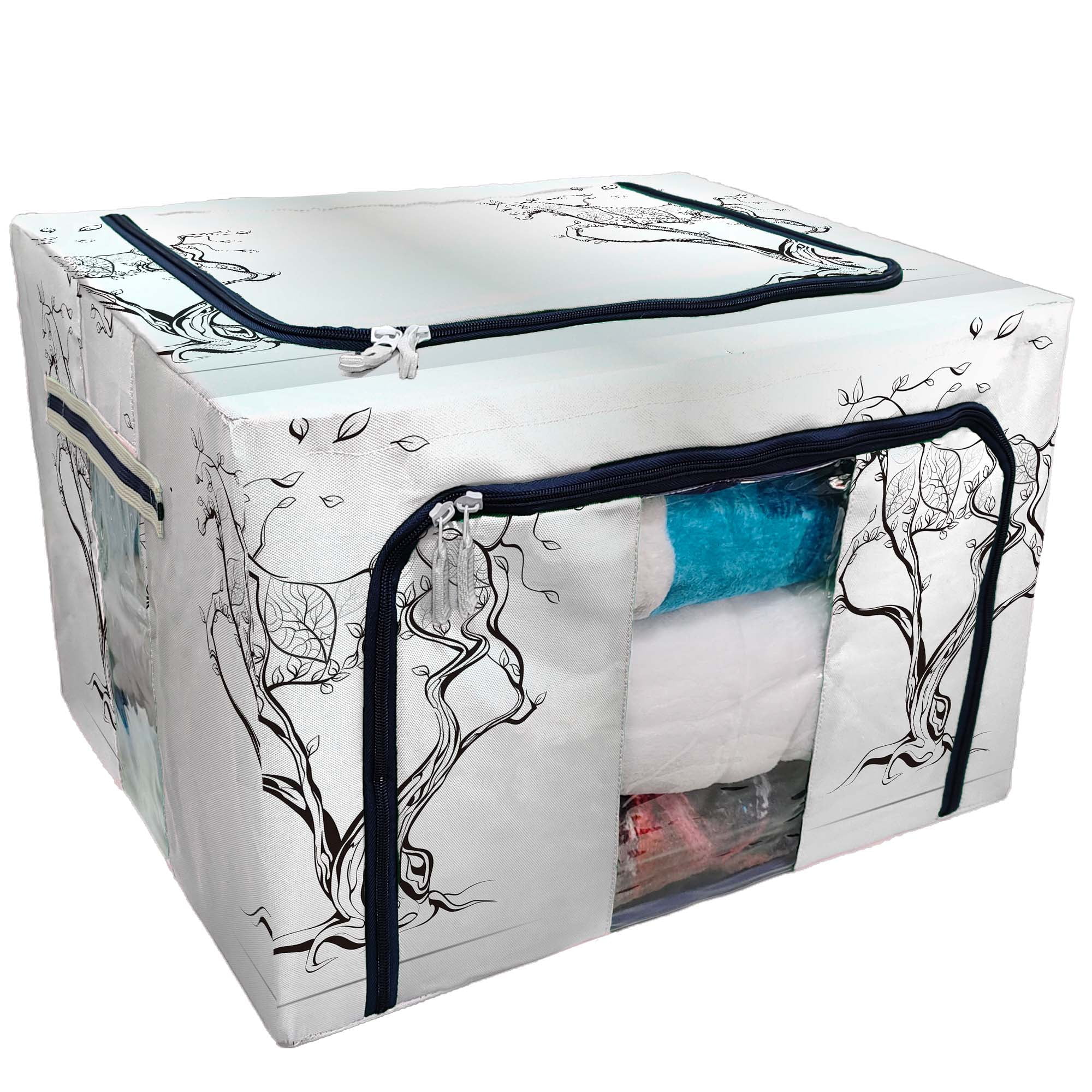 PKQWTM Silhouette Running Horse Tree Storage Bag Clear Window Storage ...