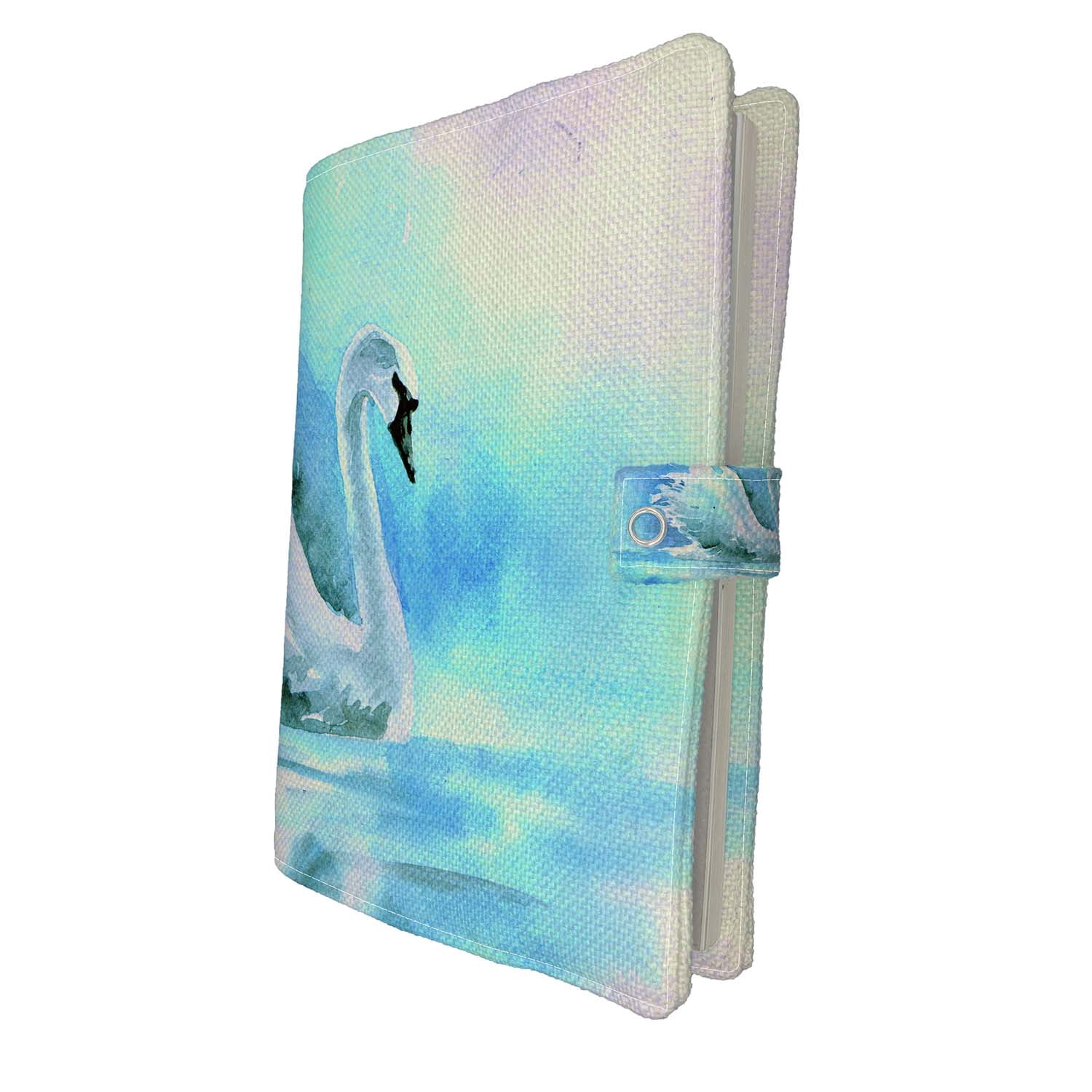 PKQWTM Swan Float Watercolor Drawn Painting Book Cover Book Protector ...