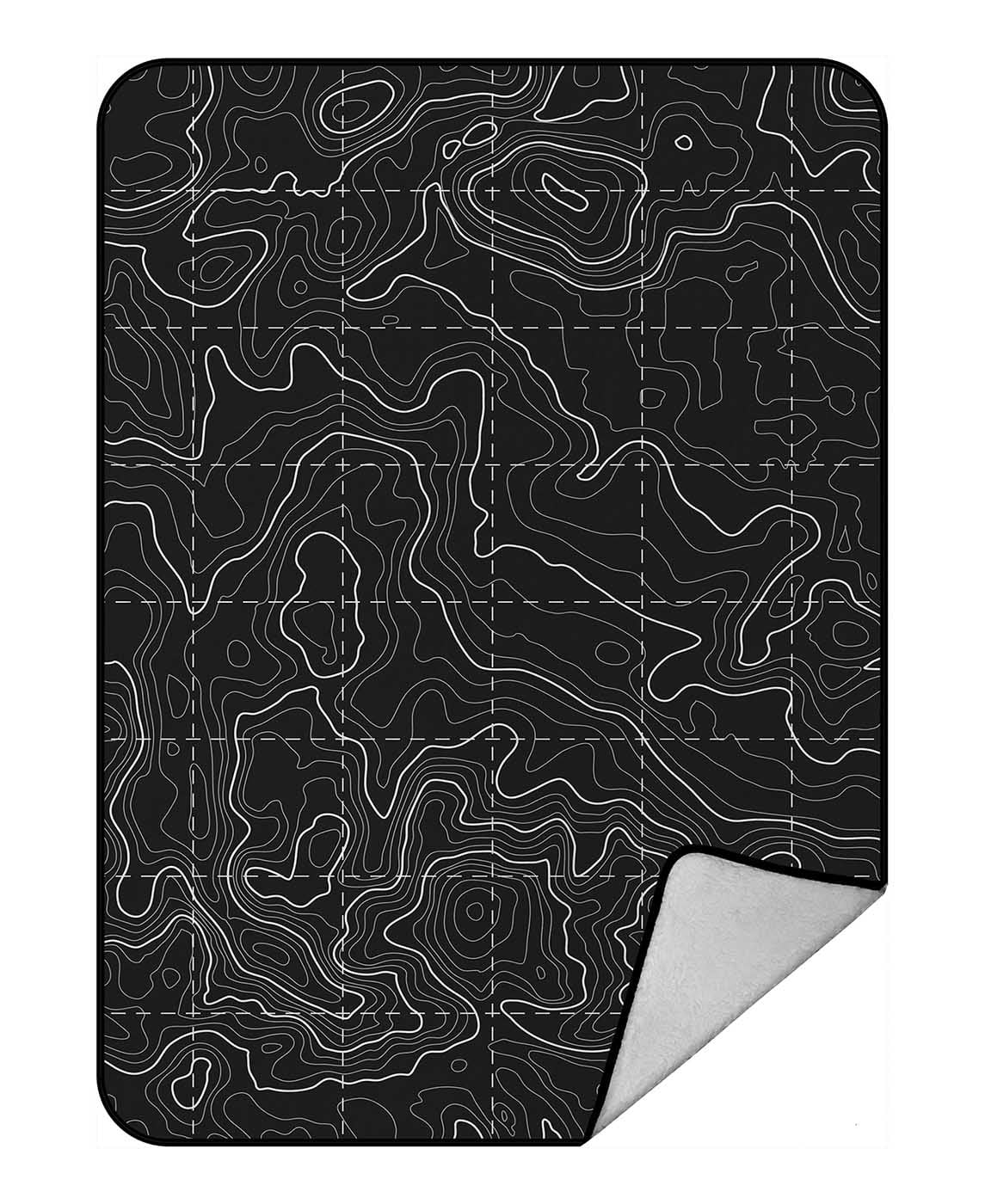 PKQWTM Topographic Map Topo Contour Map Blanket Crystal Velvet Throw ...