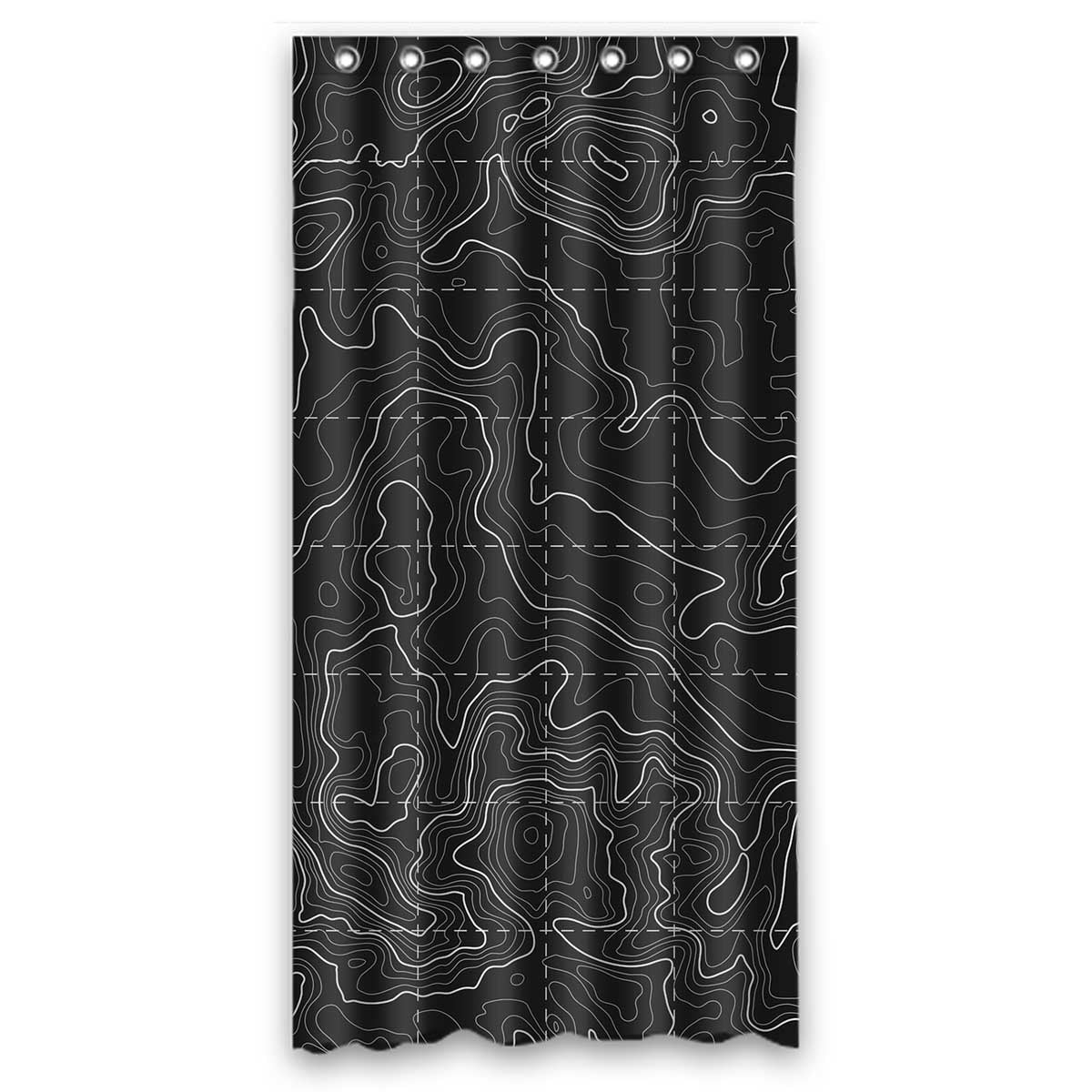 PKQWTM Topographic Map Topo Contour Map WaterProof Polyester Fabric ...