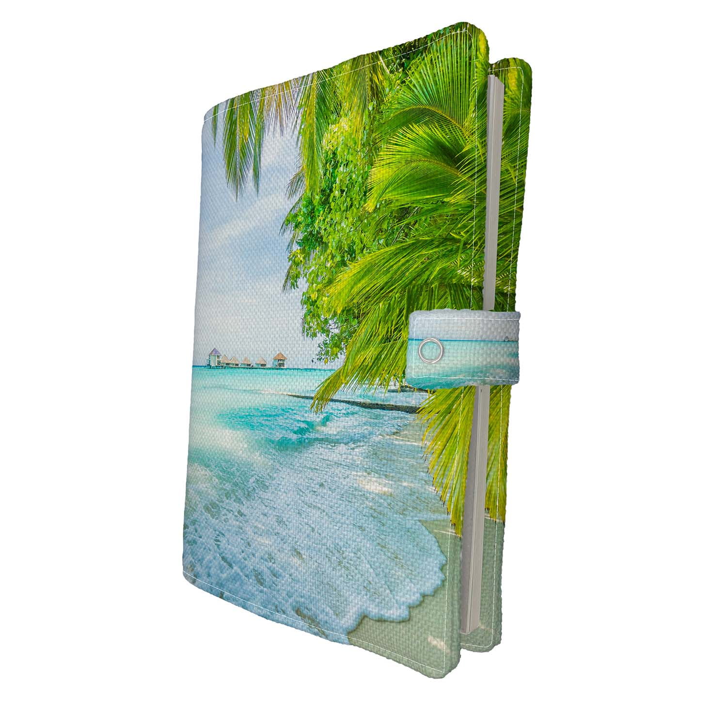 PKQWTM Tropical Maldives Island Beach Sea Sky Book Cover Book Protector ...