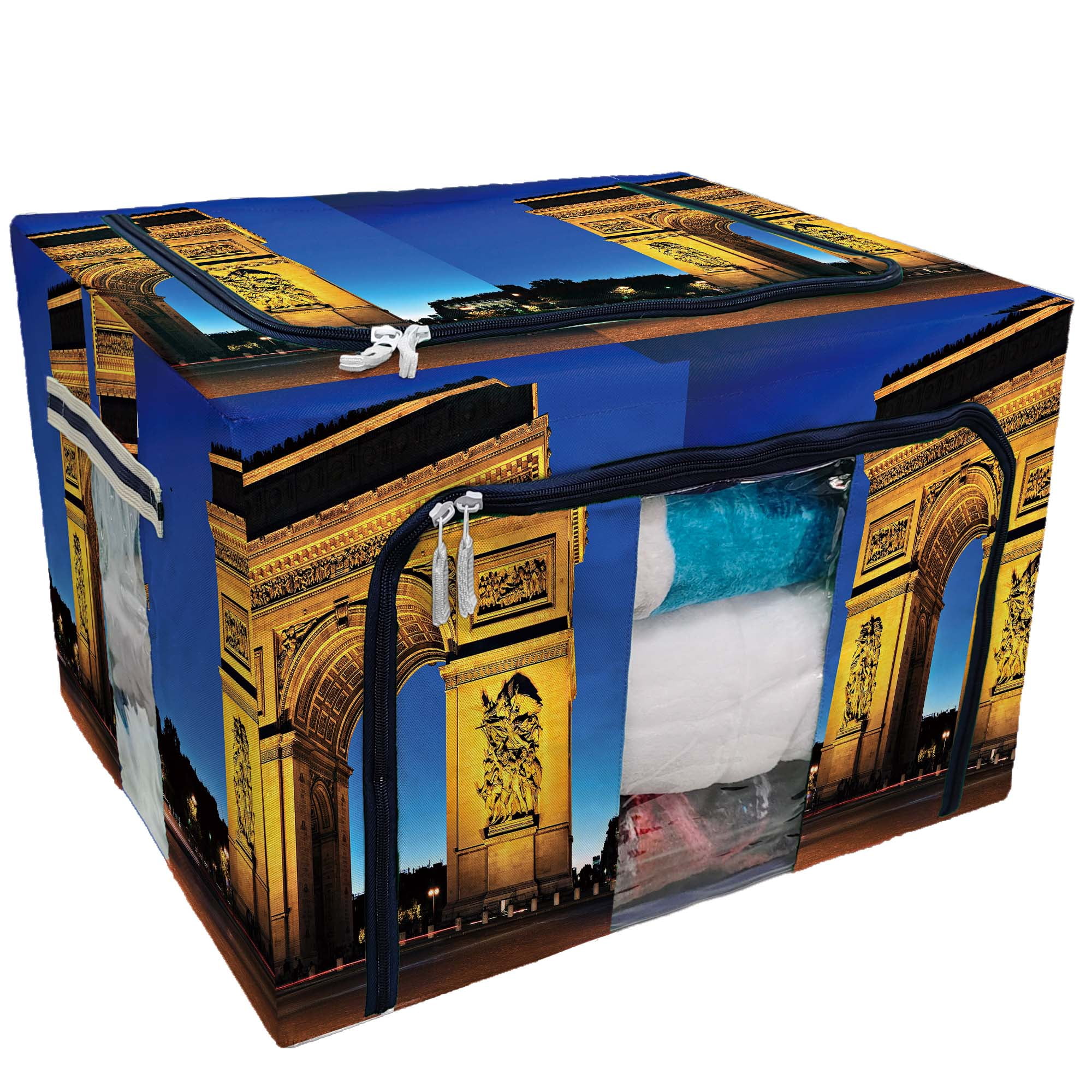 PKQWTM View Arc De Triomphe At Sunset Paris Storage Bag Clear Window ...