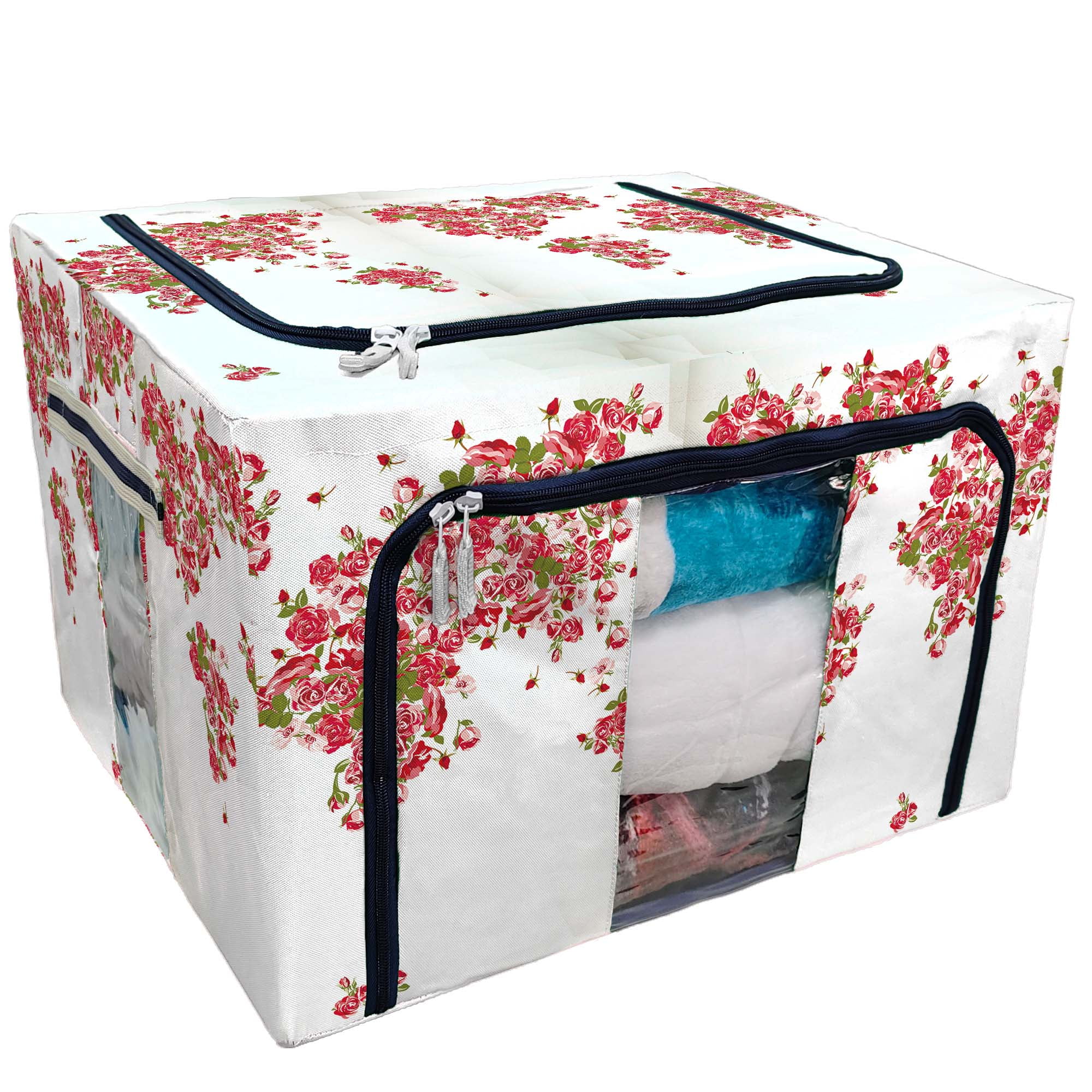 PKQWTM Vintage Floral Rose World Map Red Pink Color Fabric Antique ...