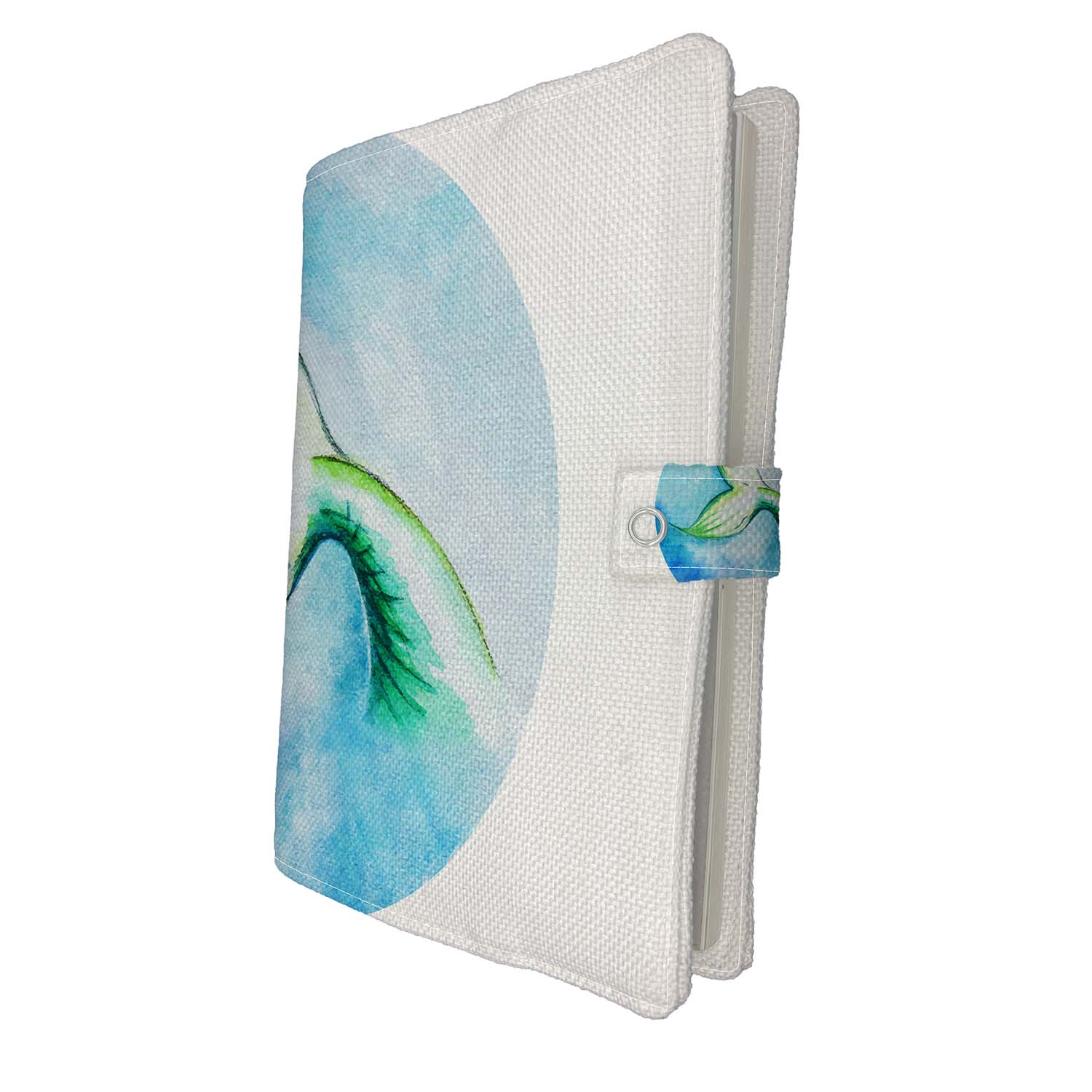 PKQWTM Watercolor Mermaid Tail Circle Book Cover Book Protector Book ...