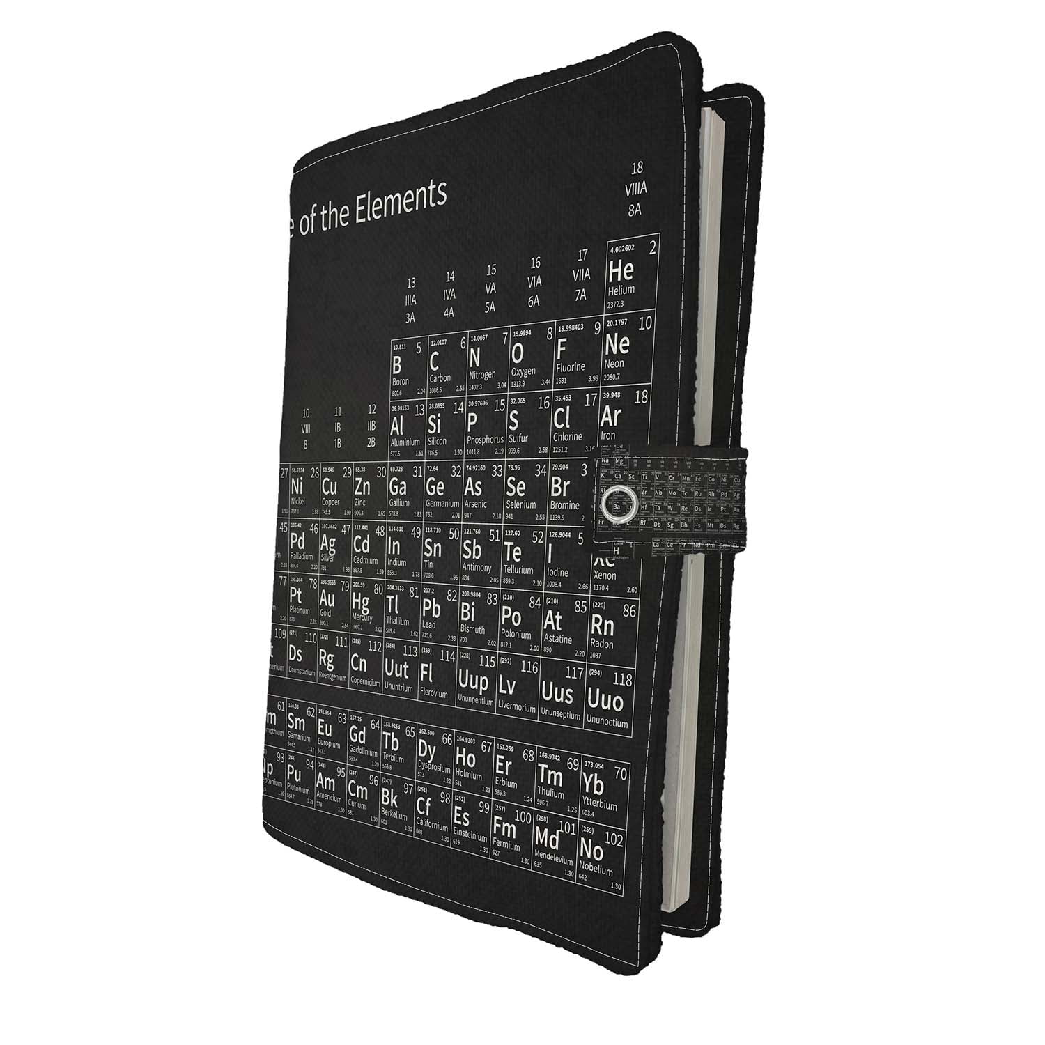 PKQWTM White Chemical Periodic Table Of Elements Book Cover Book ...