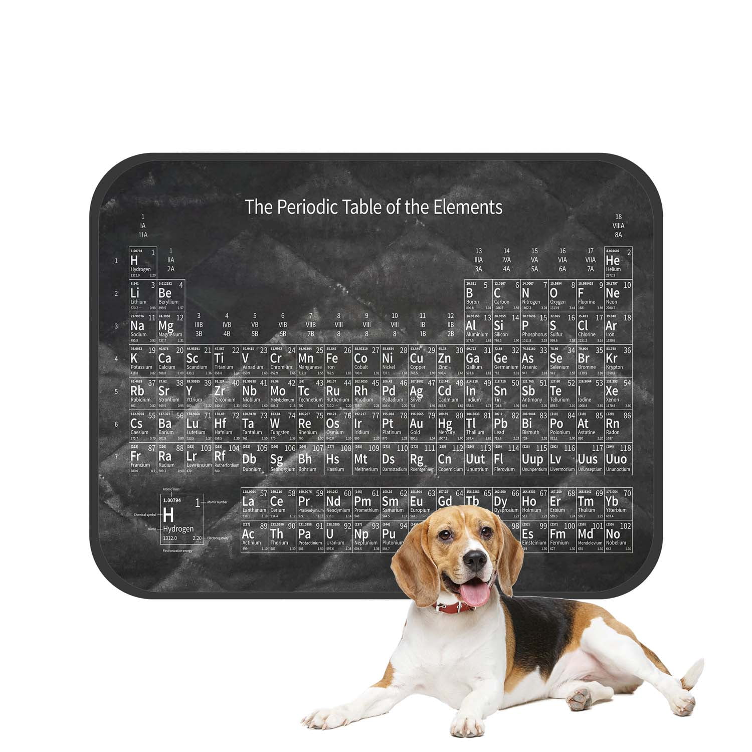 PKQWTM White Chemical Periodic Table Of Elements Pet Dog Cat Bed Pee ...