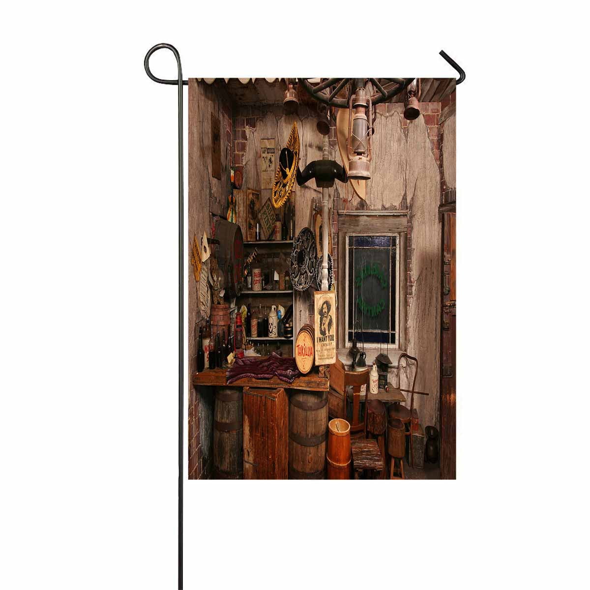 PKQWTM Wild West Saloon Yard Decor Home Garden Flag Size 28x40 Inches ...