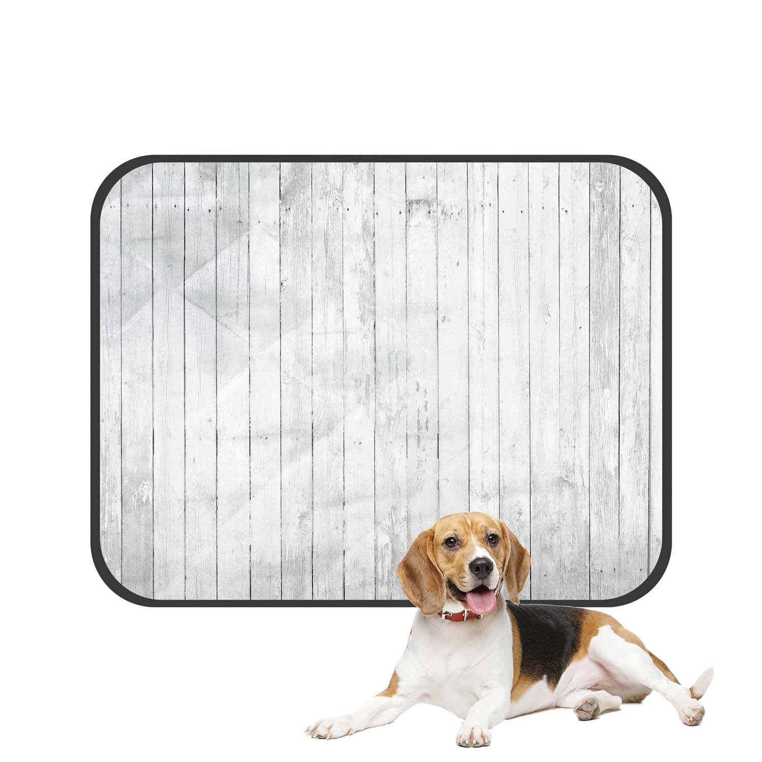 PKQWTM Wood Old white wood texture Pet Dog Cat Bed Pee Pads Mat Cushion ...