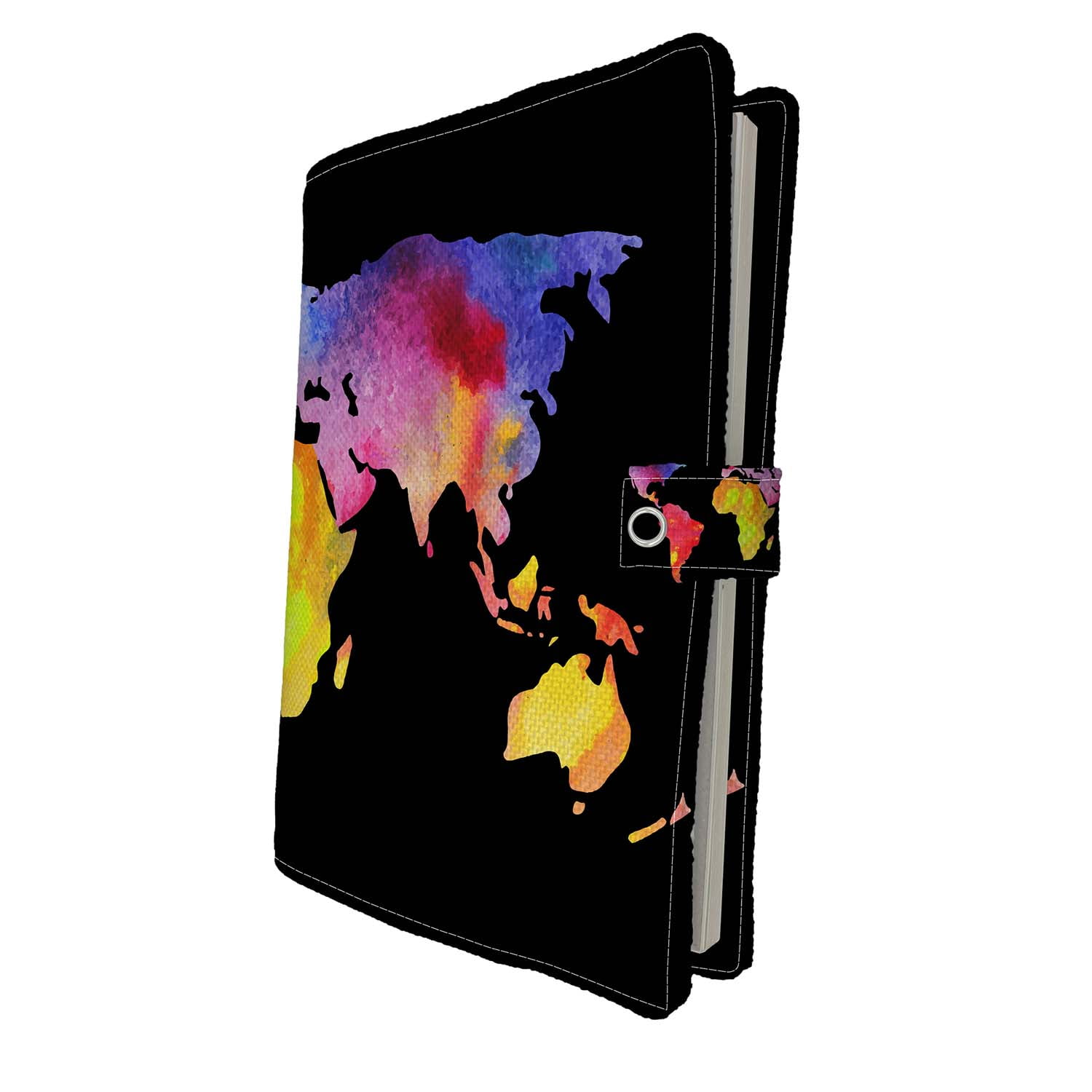 PKQWTM World map watercolors painted Book Cover Book Protector Book ...