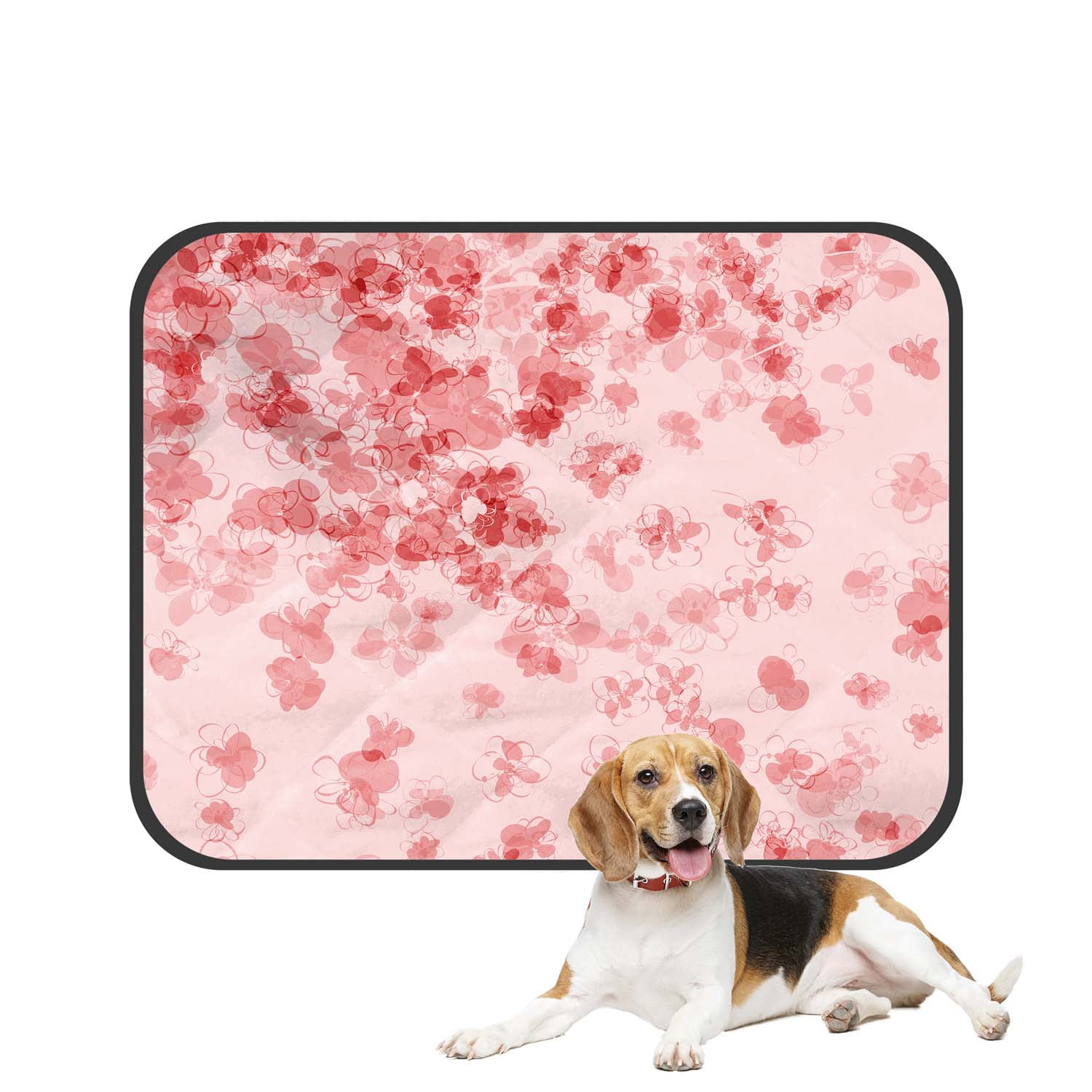 PKQWTM blooming Japanese cherry tree Pet Dog Cat Bed Pee Pads Mat ...