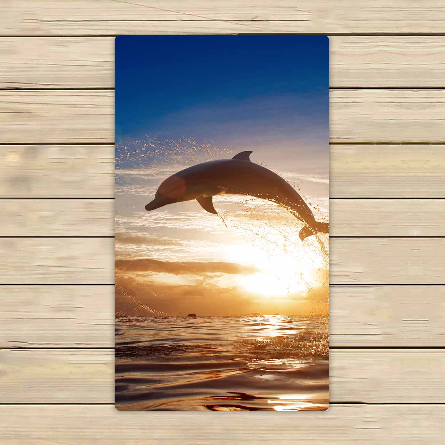 PKQWTM dolphin leaping jumping shining sunset sea water Microfiber Bath ...