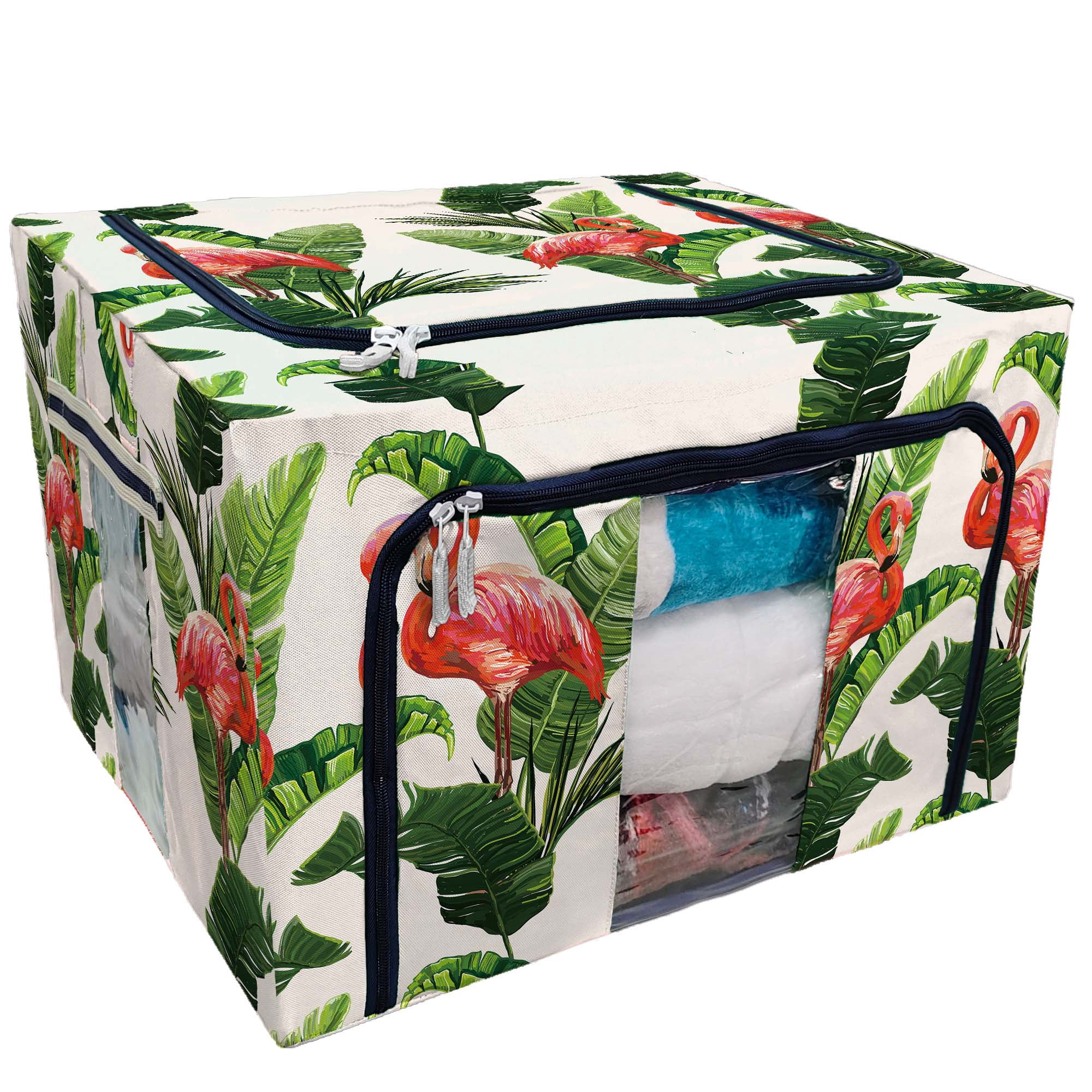 PKQWTM floral summer tropical palm leaves flamingo banana leaves ...