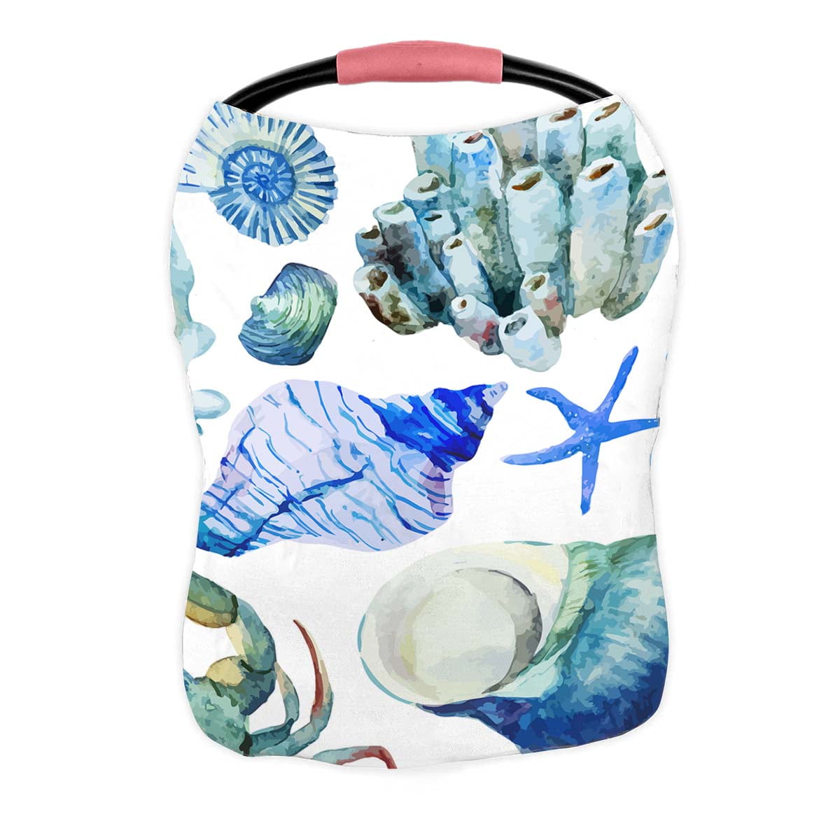 PKQWTM sea ocean shells coral crab wallpaper Nursing Cover Baby ...