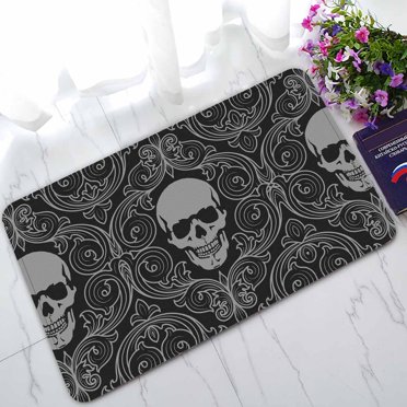 Garland Rug Skulls Black 4'x6' Novelty Indoor Area Rug - Walmart.com
