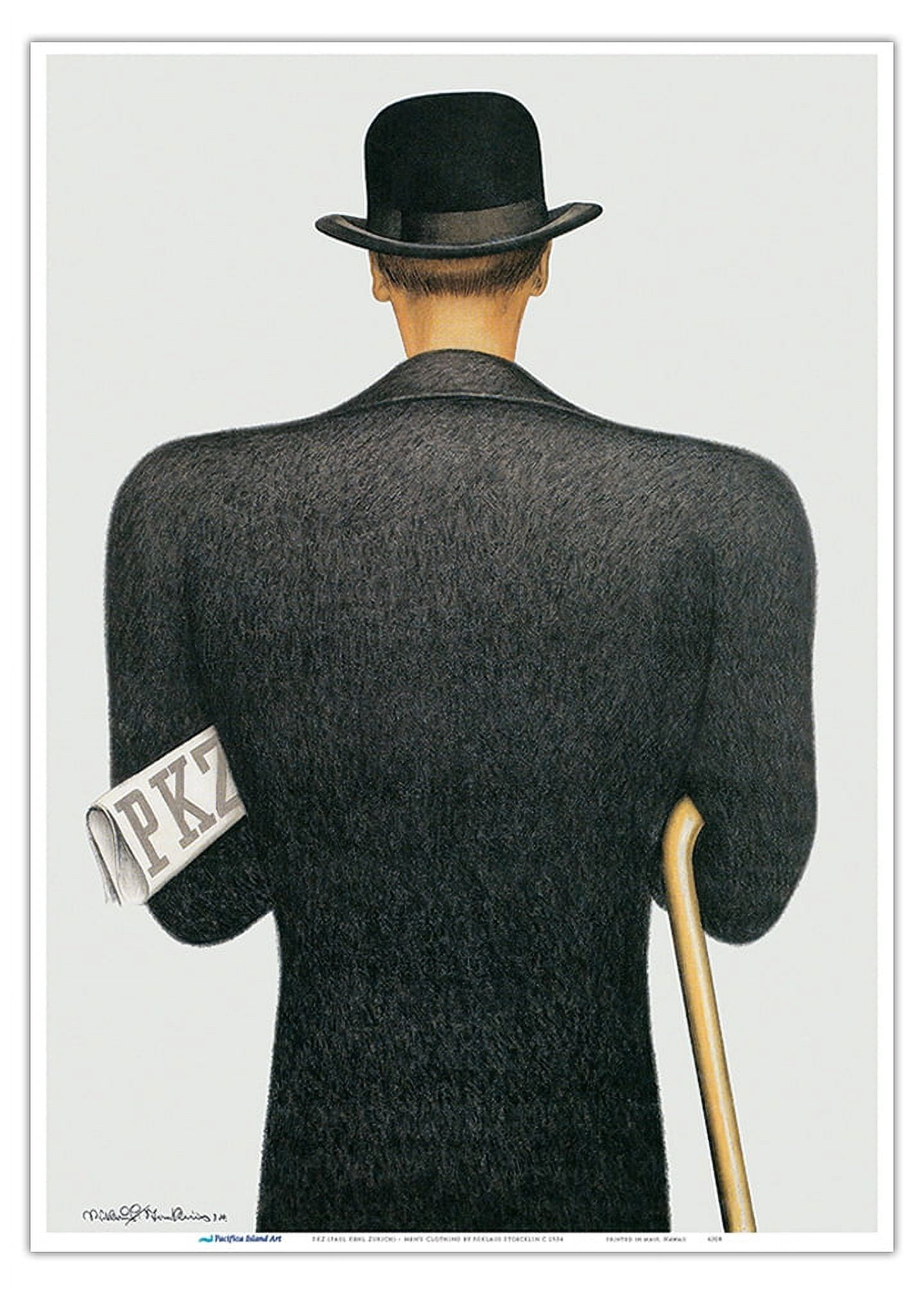 PKZ (Paul Kehl Zurich) - Men's Clothing Company - Vintage Advertising Poster by Niklaus ...