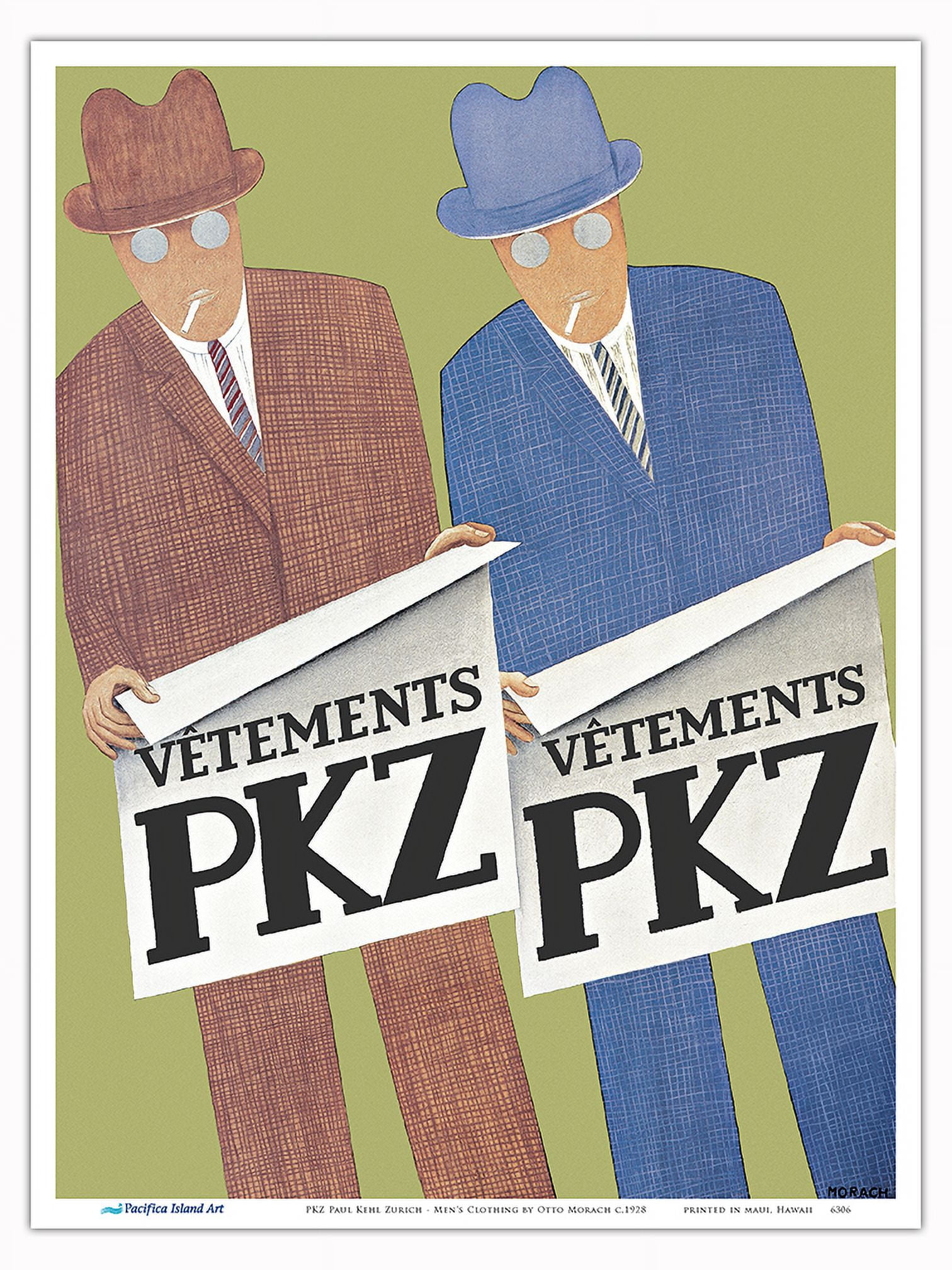 PKZ Paul Kehl Zurich - Men's Clothing Company - Vintage Advertising ...