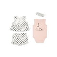 PL Baby by Petit Lem Baby Girl Peplum Top, Shorts, Bodysuit & Headband ...