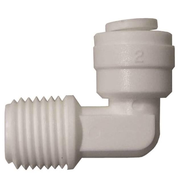 PL Tube Elbow, 90 deg, 0.37 in. - Quick Connect X MPT, 150 PSI, Plastic ...