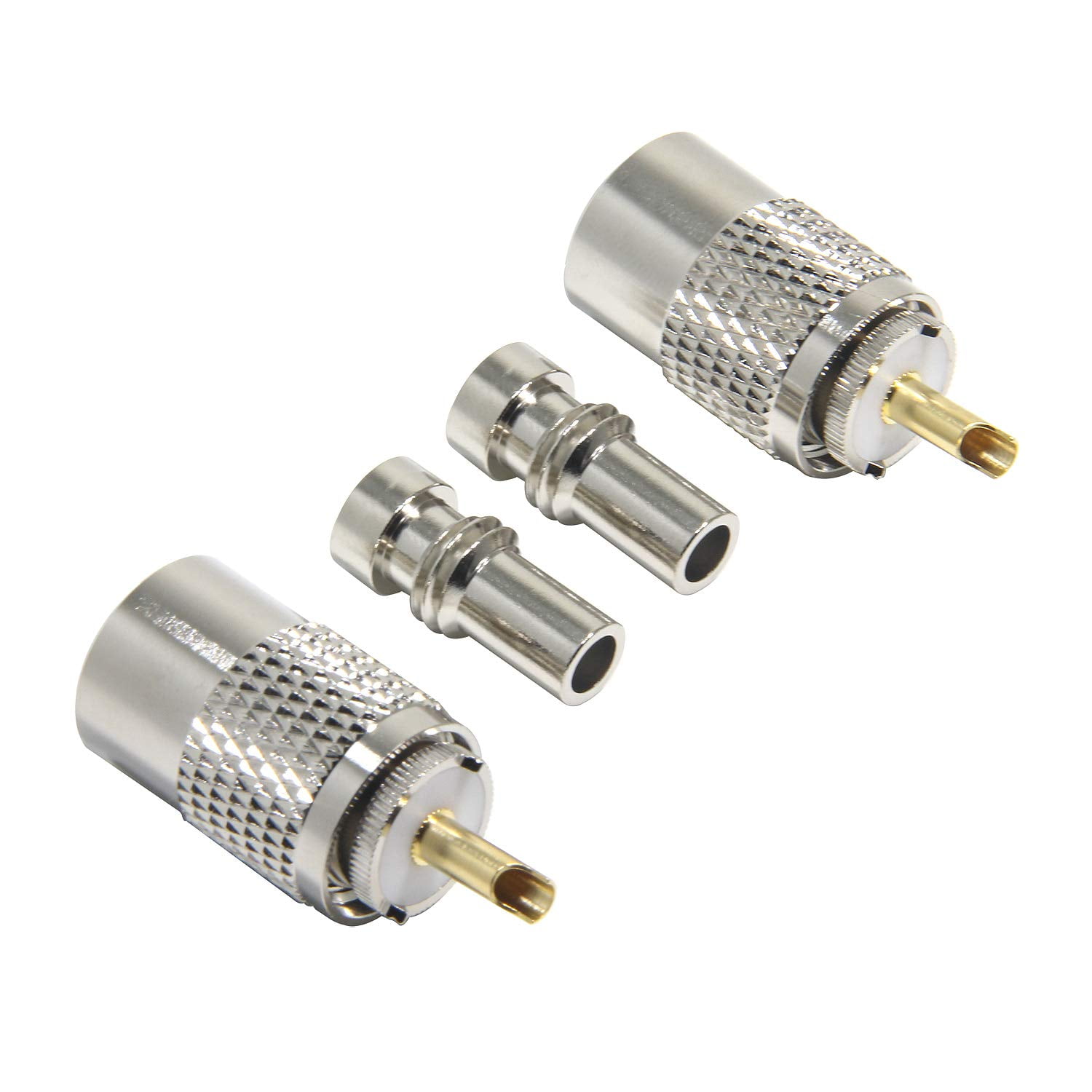 PL259 Coax Connectors, 5 Pack PL-259 UHF Male Solder Connectors with UG ...