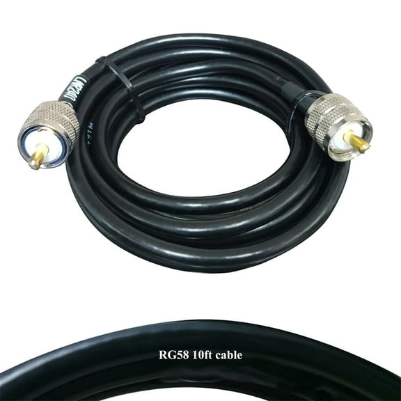 ASIASN-RG8X Coaxial Cable 20ft (6m), CB Coax Cable, UHF PL259 Male to ...