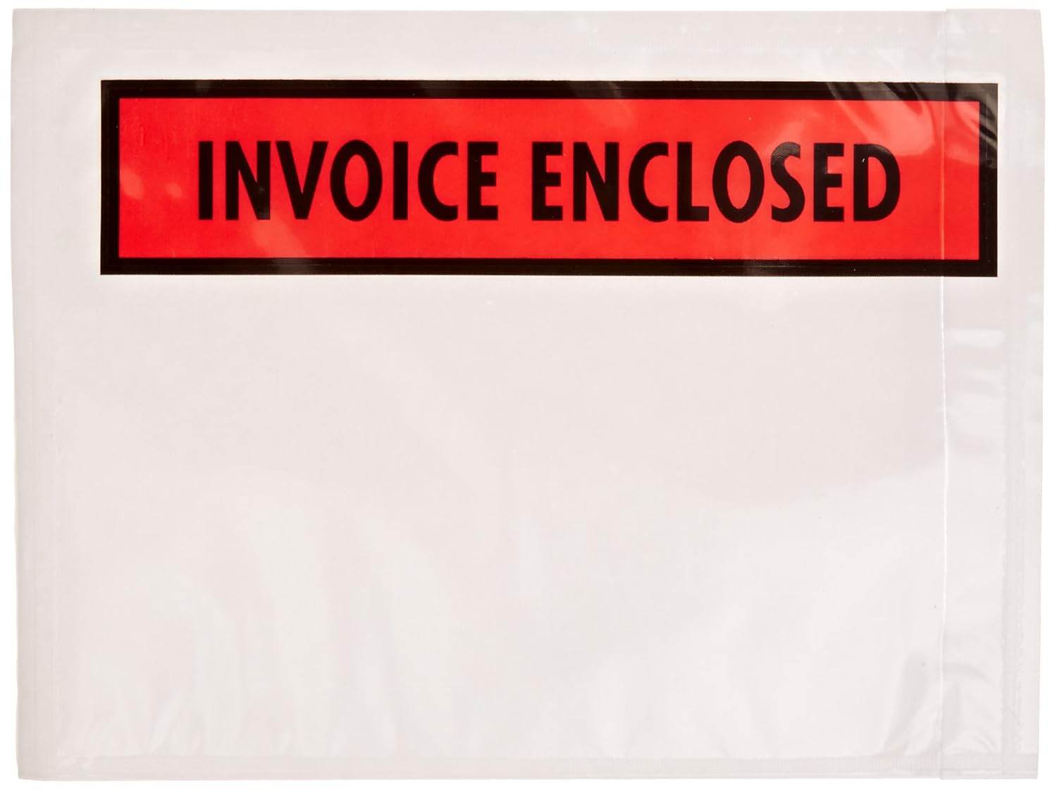 PL463 Poly Full Face Document Envelope, Legend"Invoice Enclosed", 4-1/2 ...