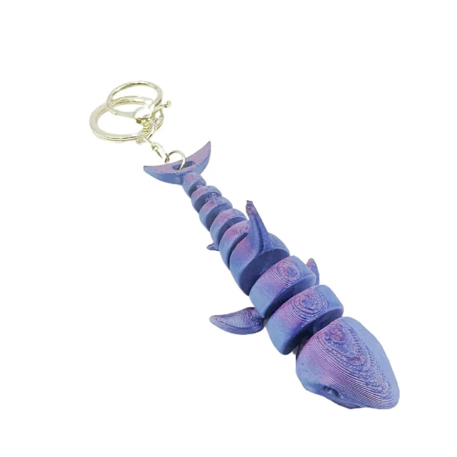 PLA 3D Printed Whale Keychain Multi-jointed Animal Crafts 3D Printed ...