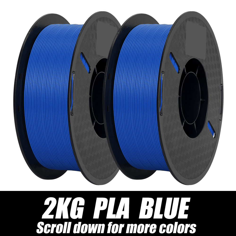 PLA 3D Printer Filament Blue 1.75mm - 1KG/Roll for FDM Printers - Strong, No-Tangle, Precise ...