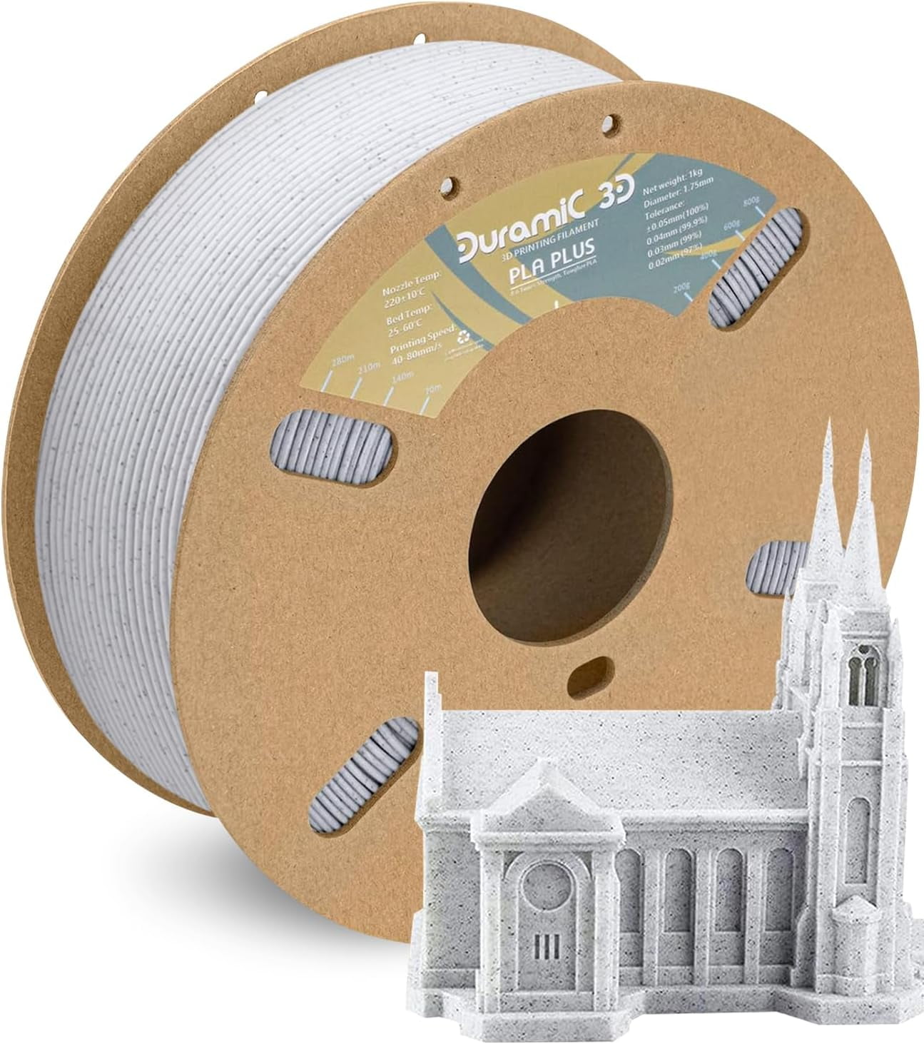 PLA+ Filament 1.75mm 1Kg Marble, PLA Plus Filament 1Kg Spool(2.2lbs ...