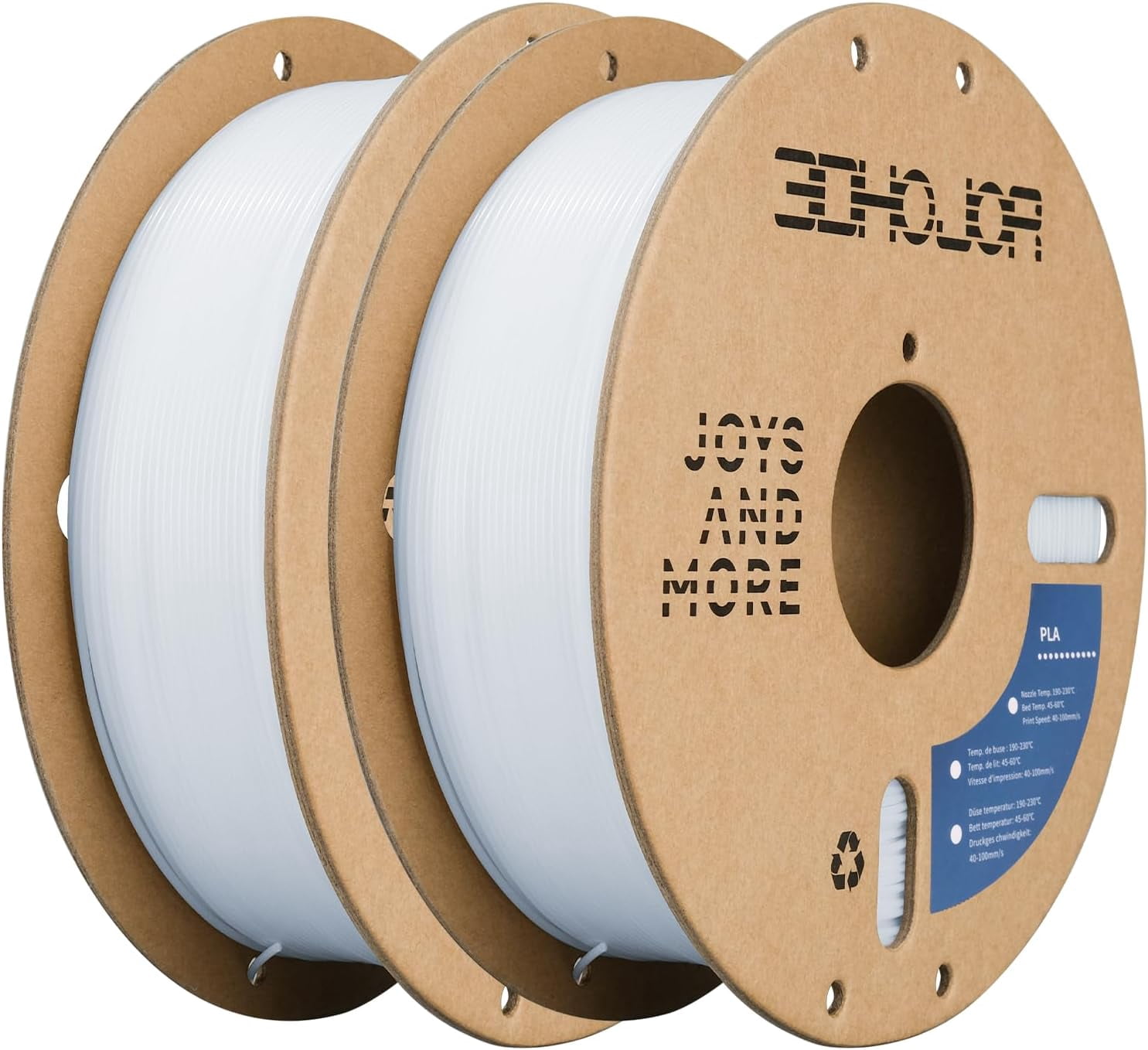 PLA Filament 1.75mm, Printing Filament,1kg*2 Cardboard Spool, Fit FDM ...