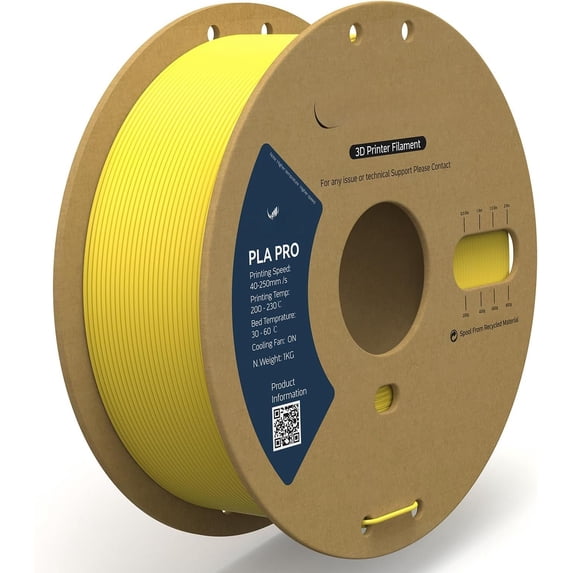 PLA Filament 1.75mm, Yellow Printer Filament 1KG Spool (N.W 2.2lbs ...