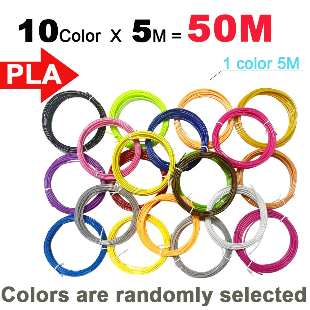 PLA Filament For 3D Pen Printing Material 10/20 Rolls 10M Diameter 1.75mm 200M No Smell Safety ...